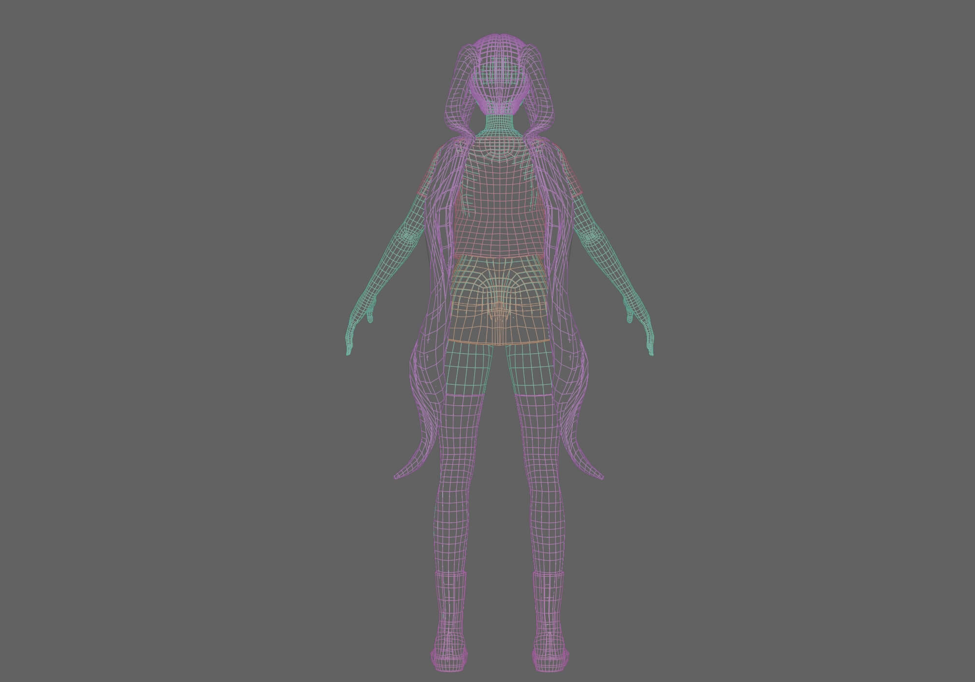 Standard Cute Girl V28829 - 3D Model by nickianimations