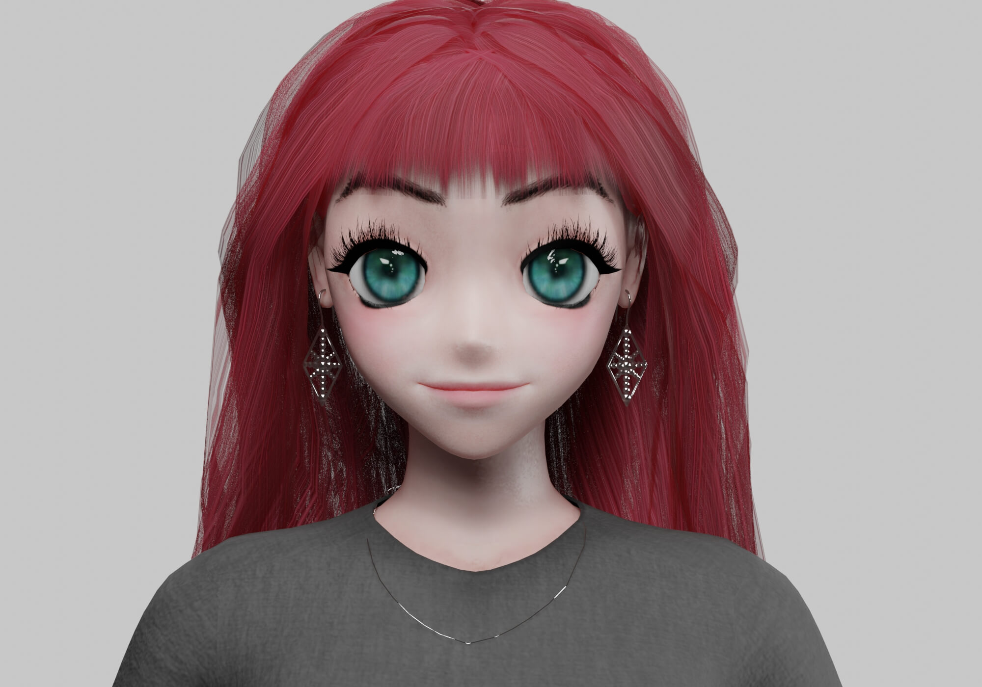 Standard Cute Girl V39131 - 3D Model by nickianimations