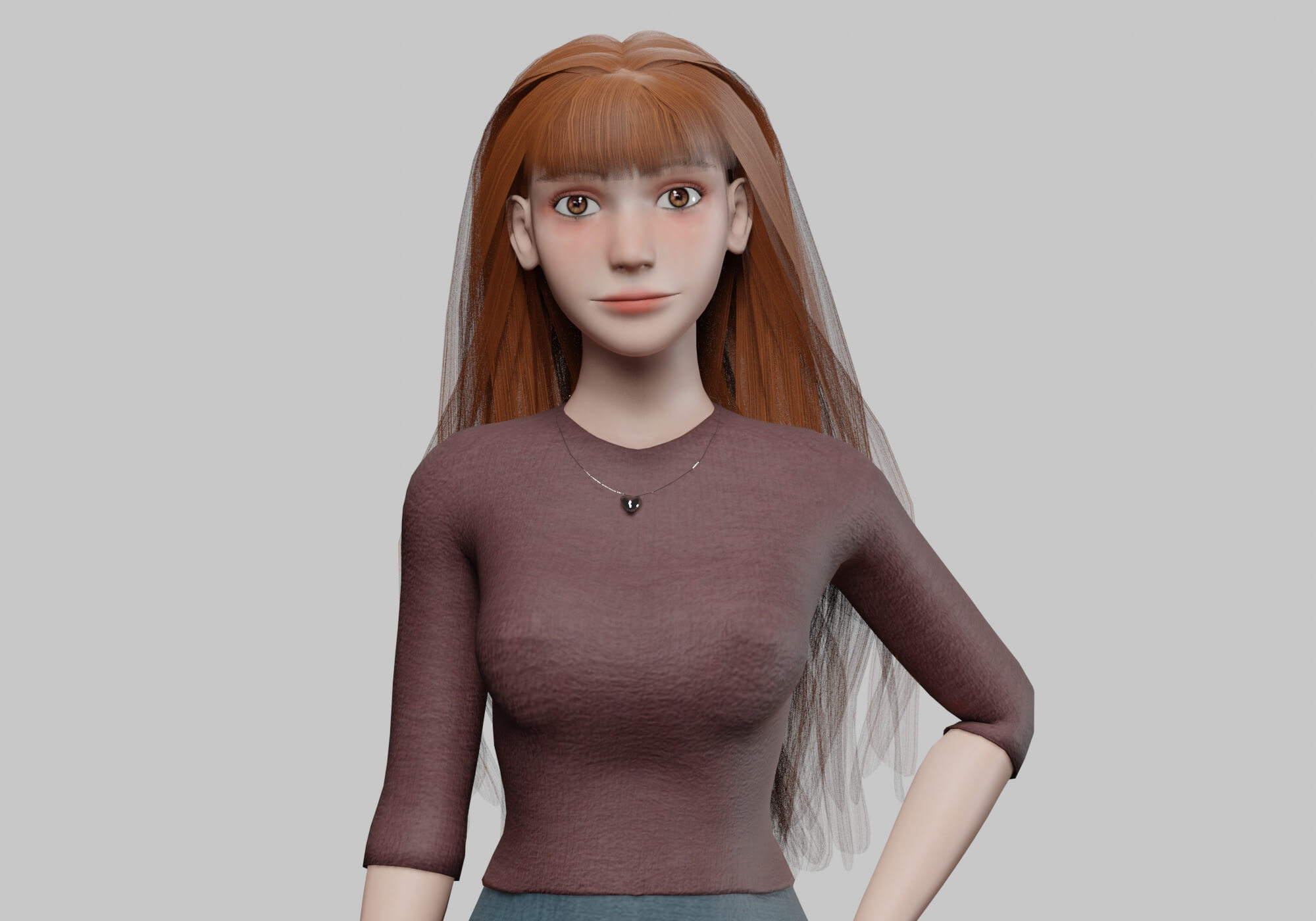 Standard Cute Woman V33983 - 3D Model by nickianimations