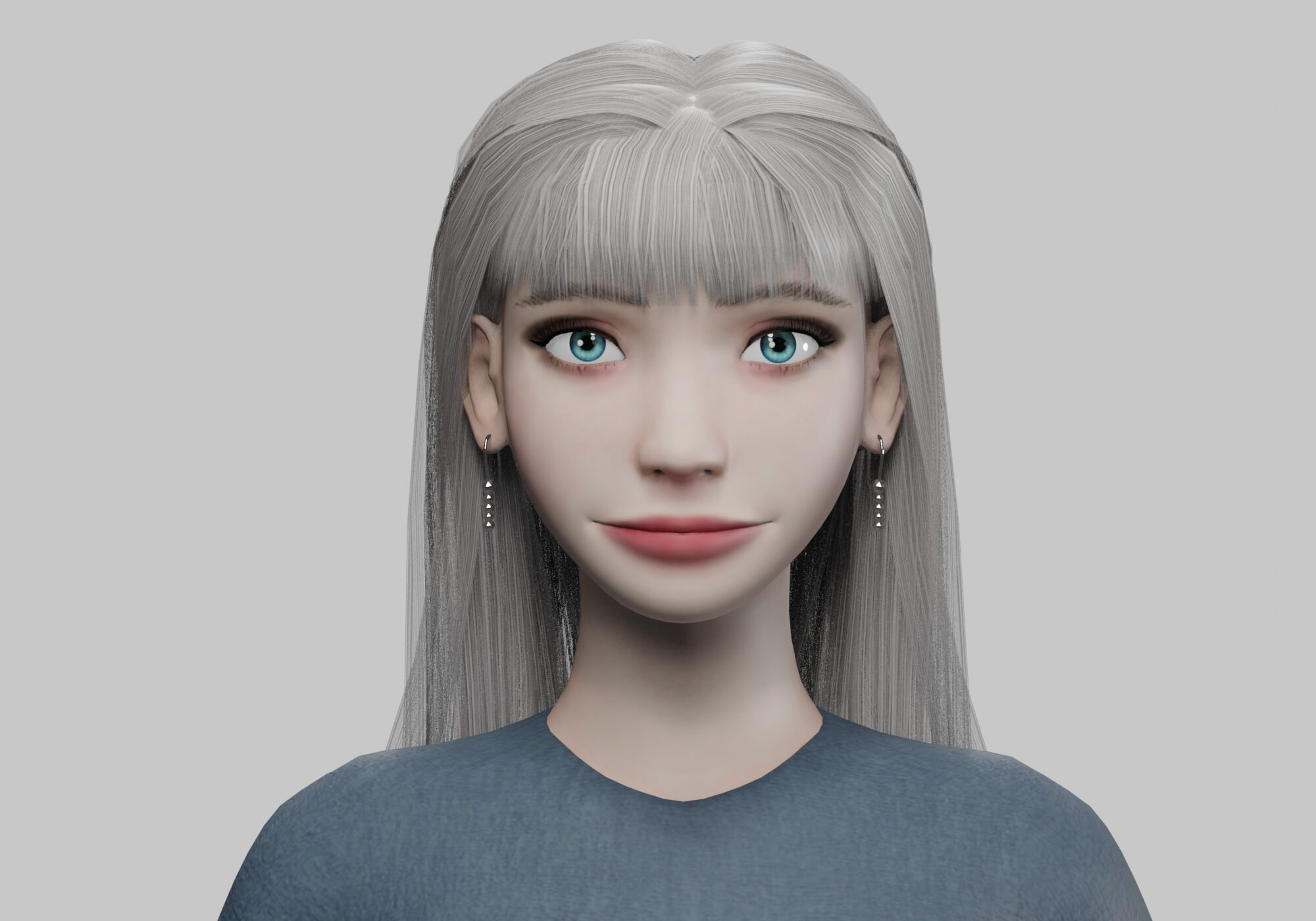 Standard Cute Woman V34968 - 3D Model by nickianimations