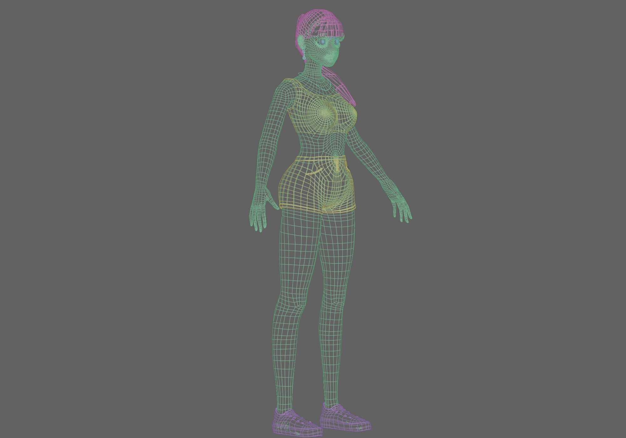 Standard Pretty Woman V21708 - 3D Model by nickianimations