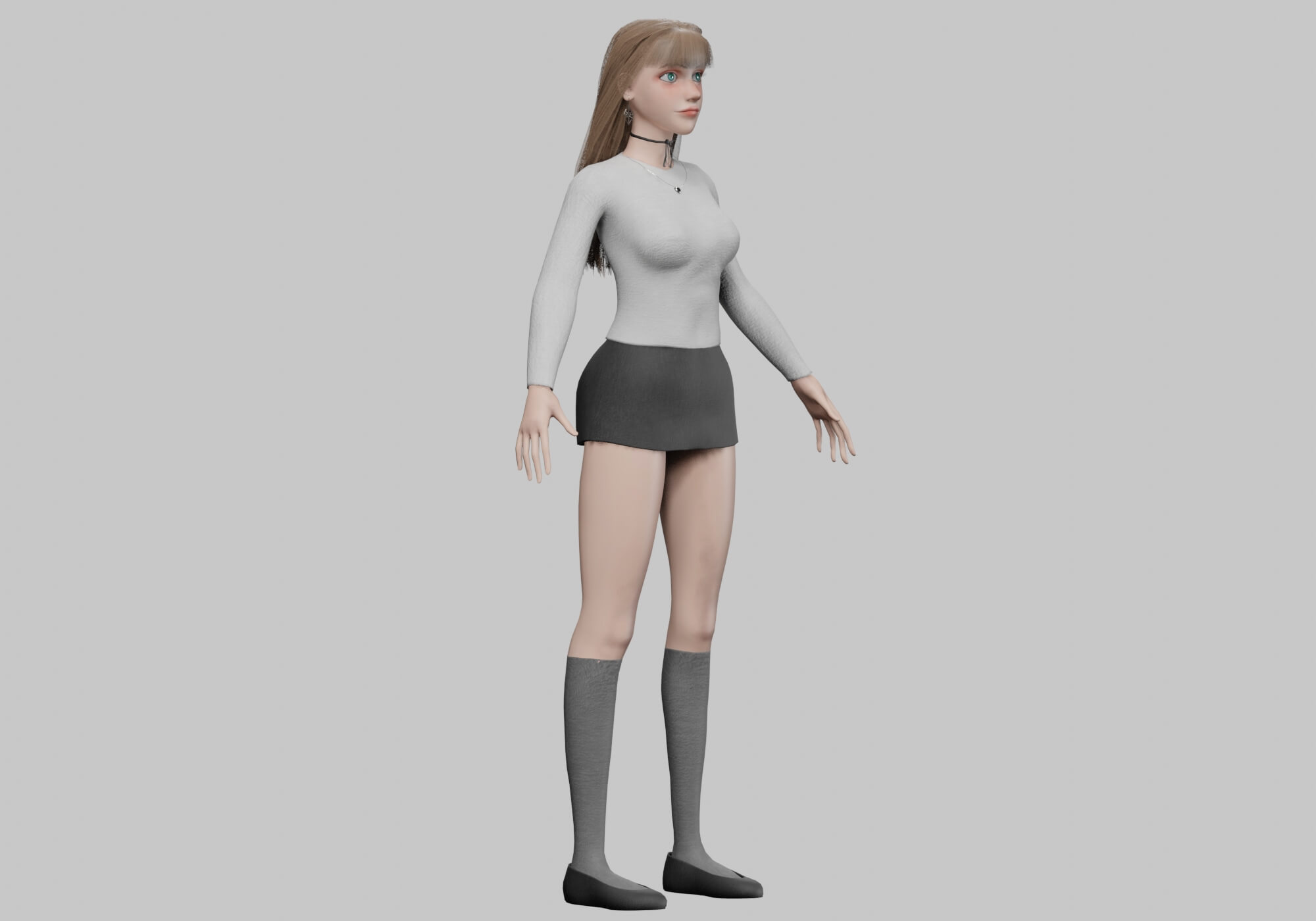 Standard Pretty Woman V32307 - 3D Model by nickianimations