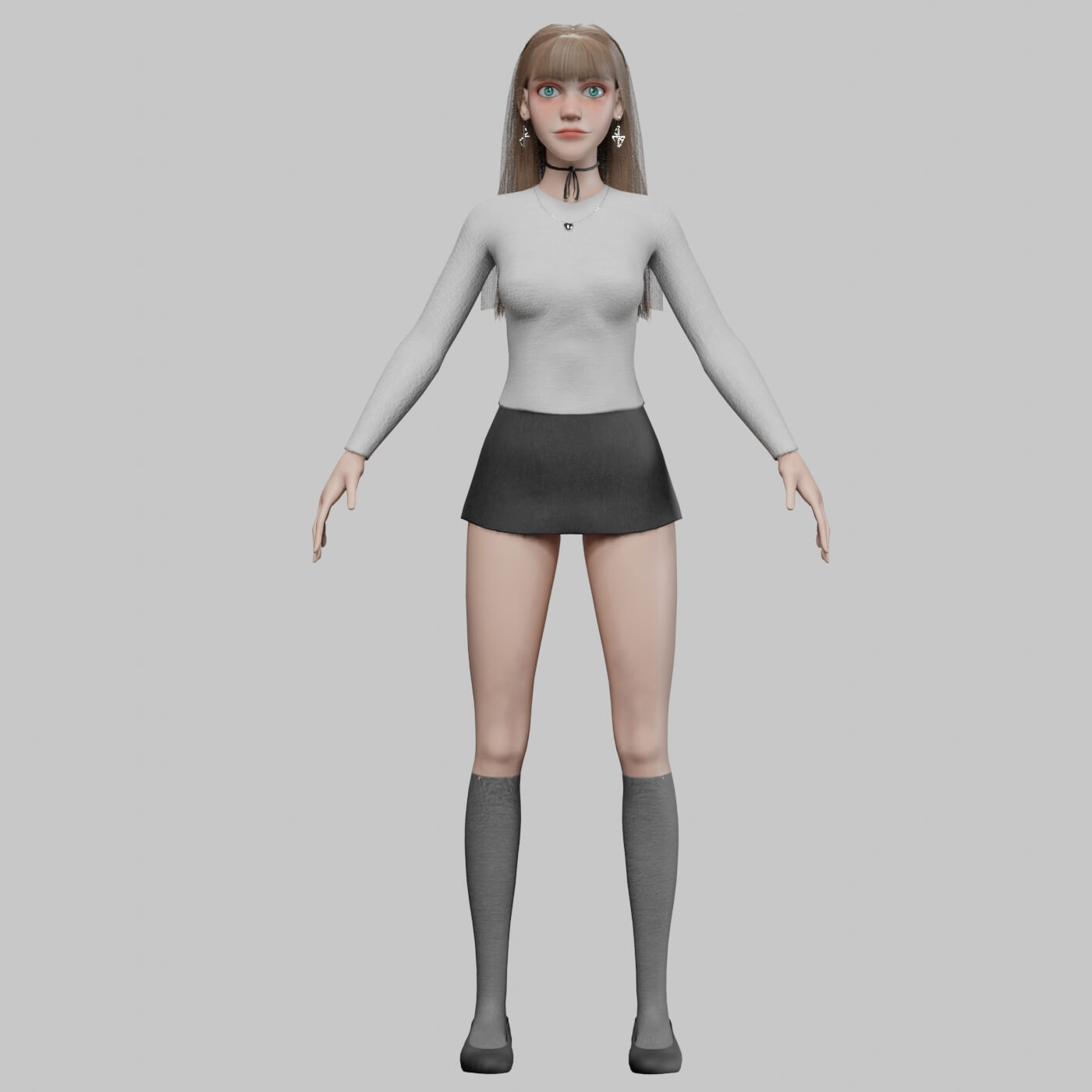 Standard Pretty Woman V32307 - 3D Model by nickianimations