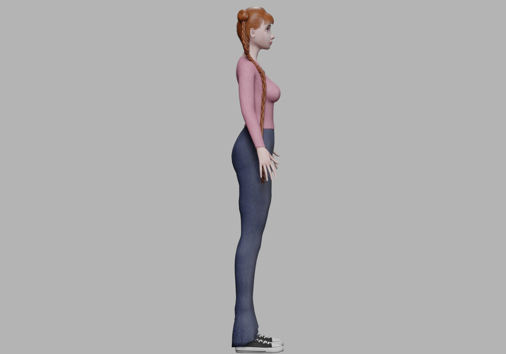 Standard Young Woman V38955 - 3D Model by nickianimations
