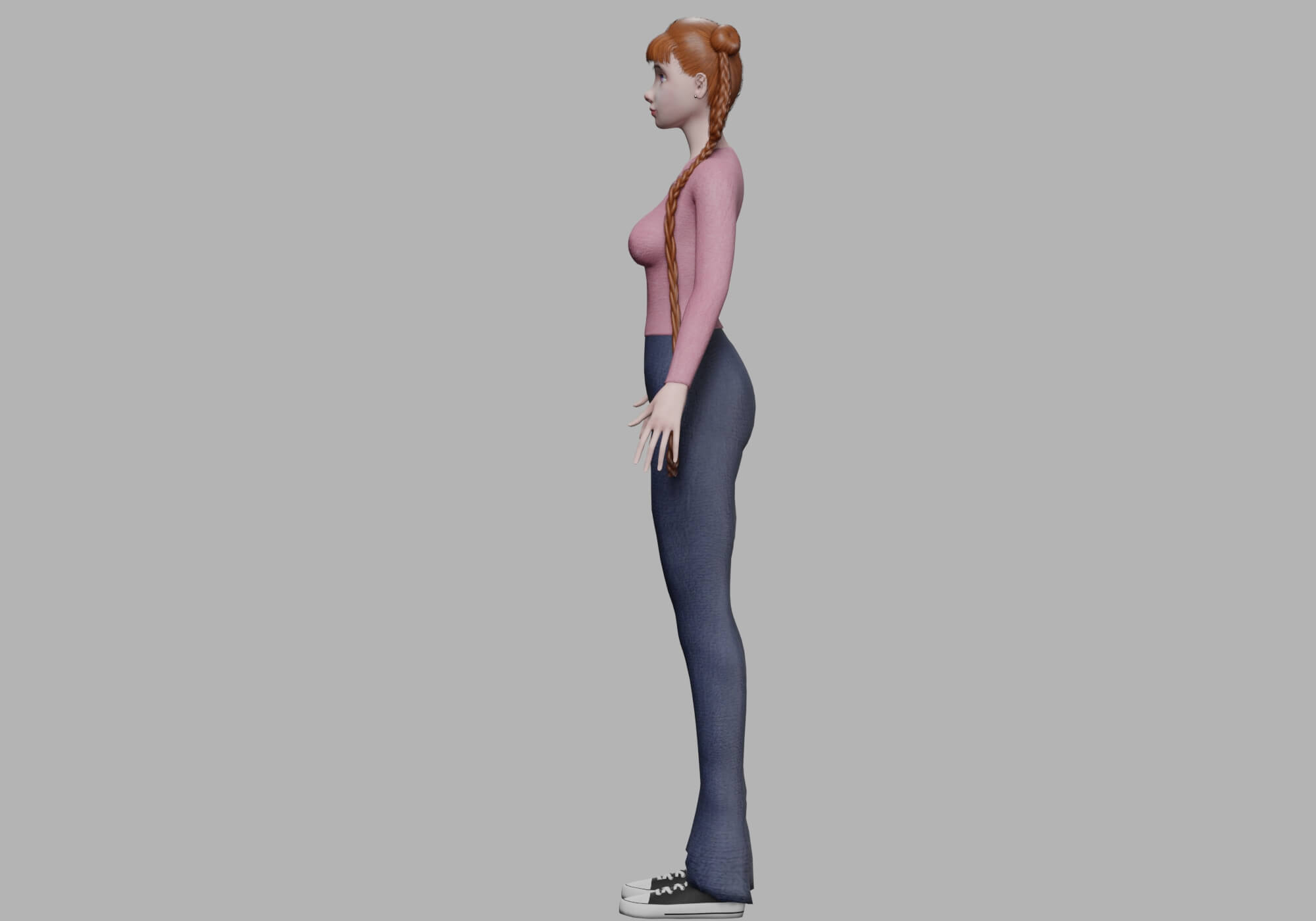 Standard Young Woman V38955 - 3D Model by nickianimations