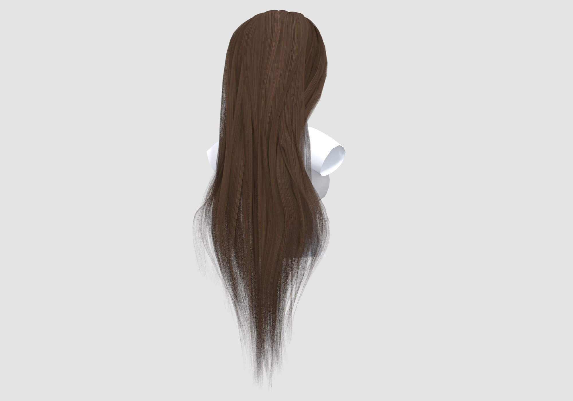 Straight Long Hairstyle - 3D Model by nickianimations