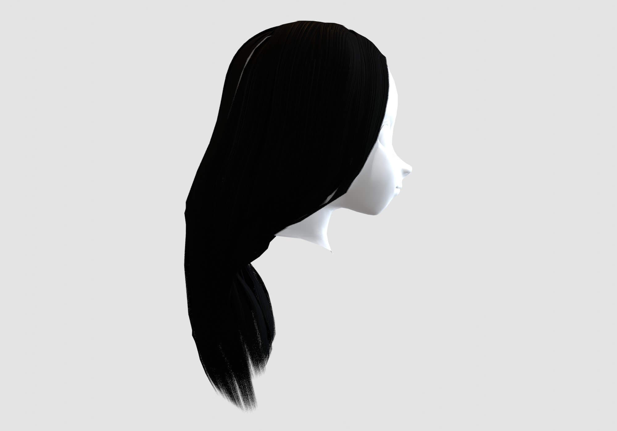Straight Long Hairstyle - 3D Model by nickianimations