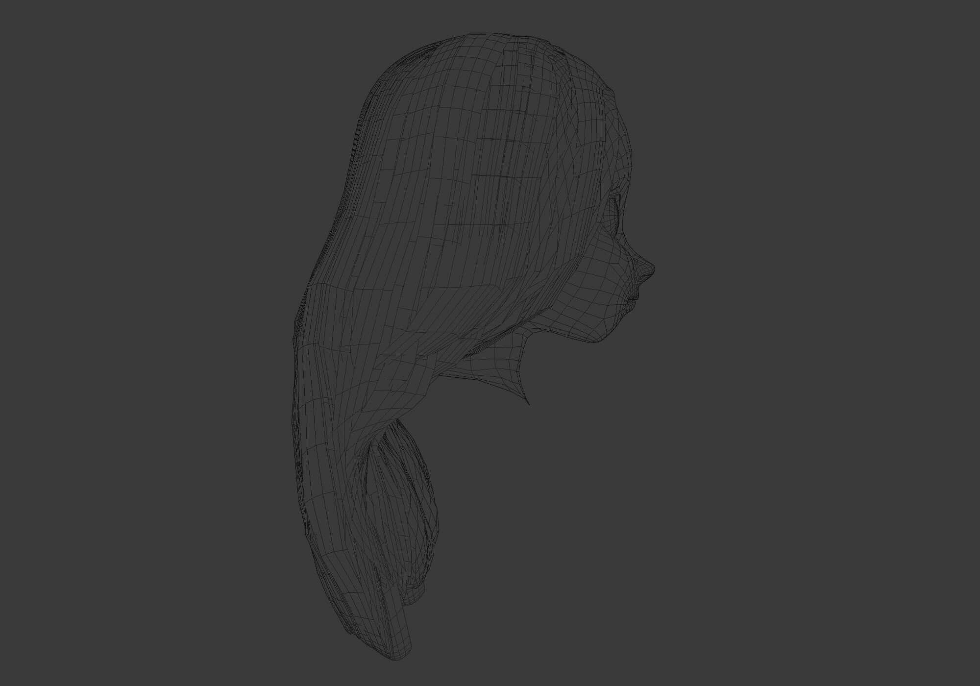 Straight Long Hairstyle - 3D Model by nickianimations