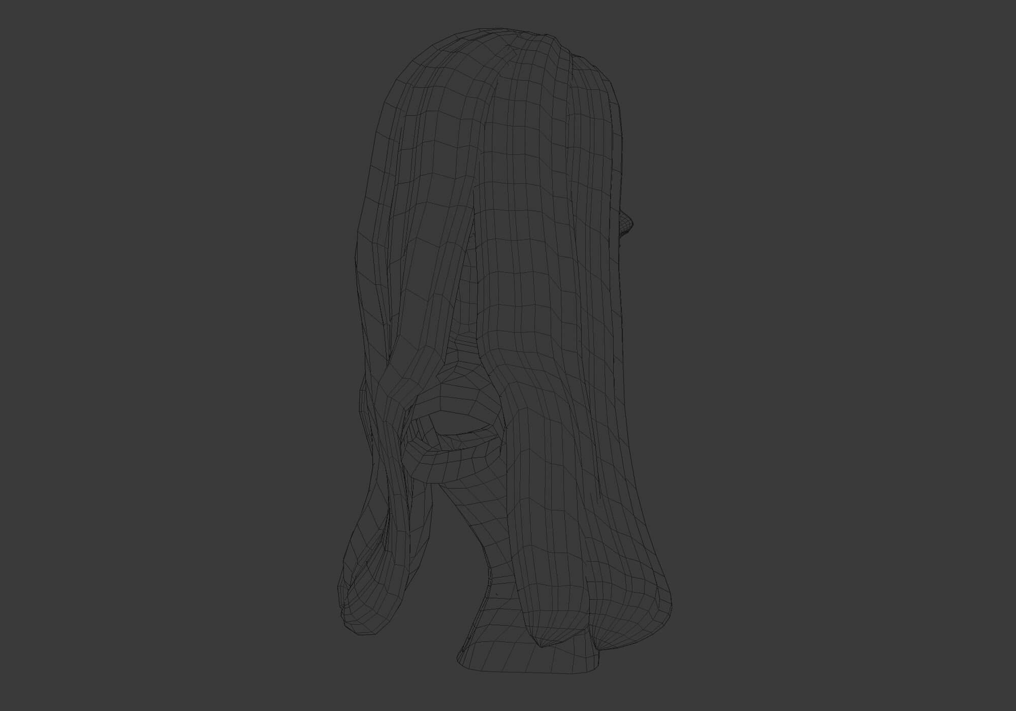Straight Long Hairstyle - 3D Model by nickianimations