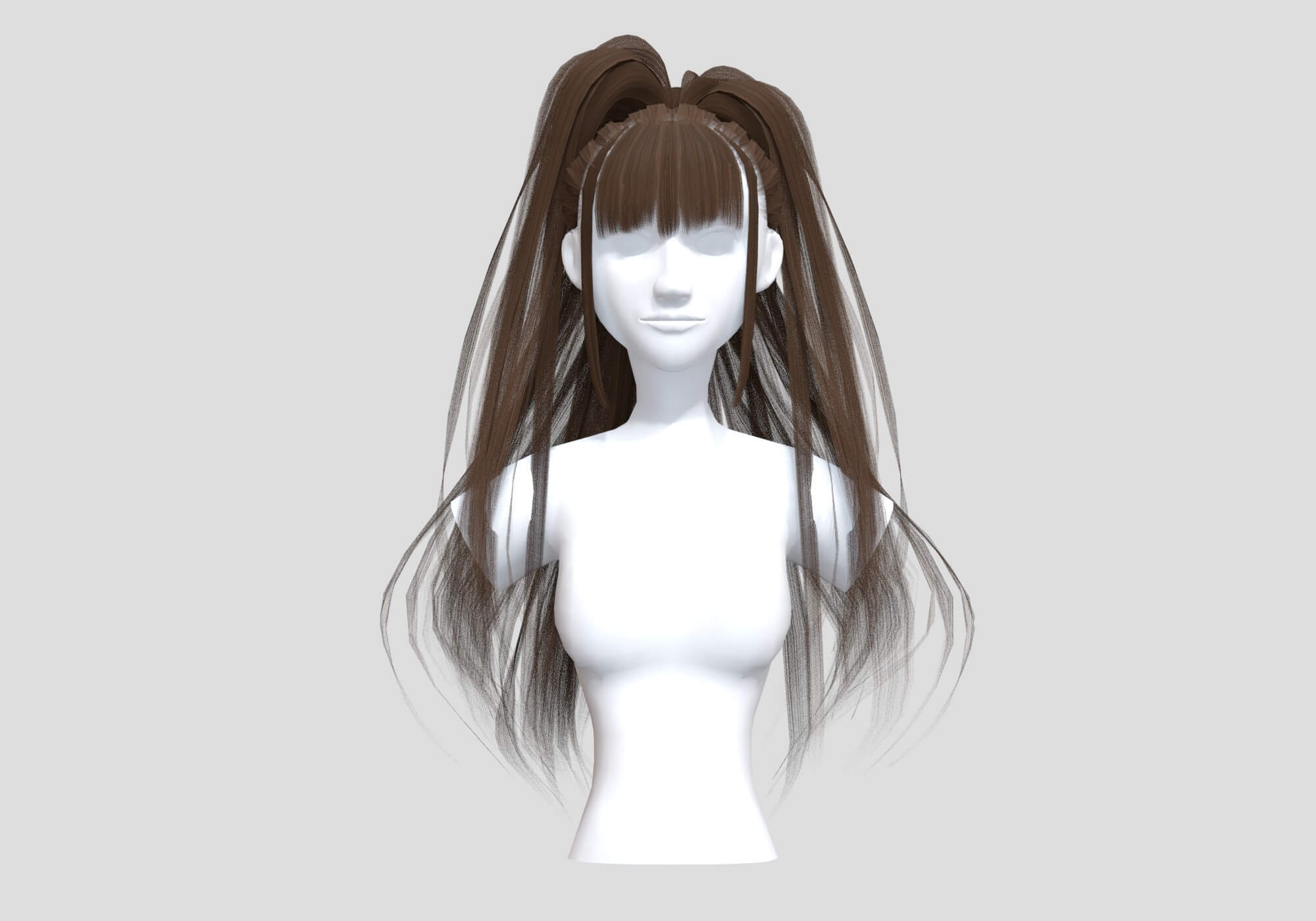 Strands Female Hairstyle - 3D Model by nickianimations