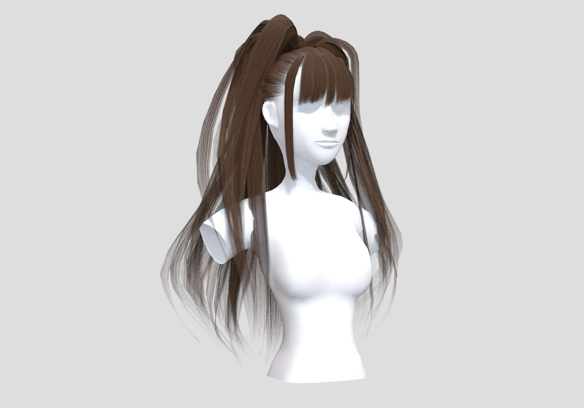 Strands Female Hairstyle - 3D Model by nickianimations