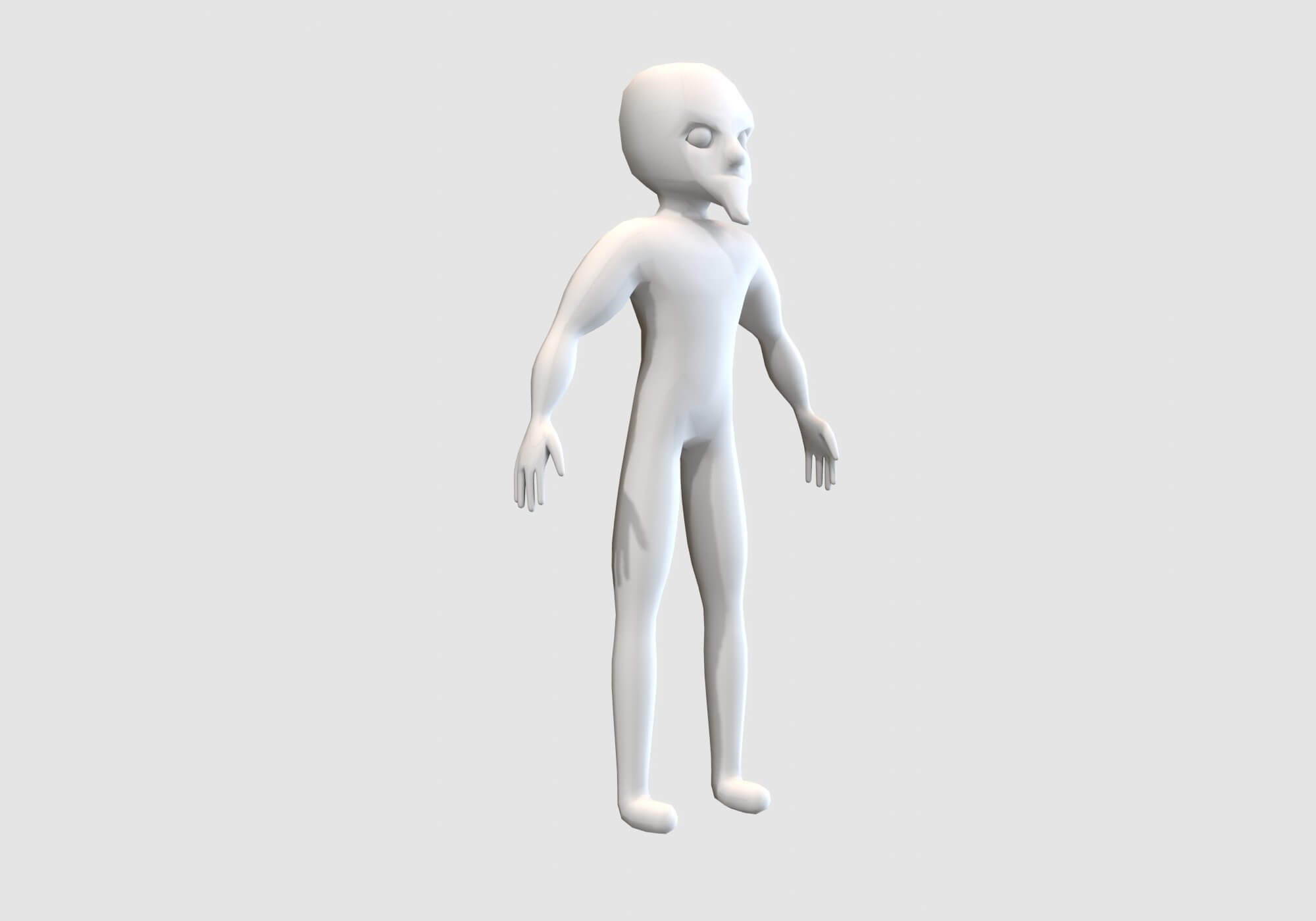 Strong Male Human - 3D Model by nickianimations