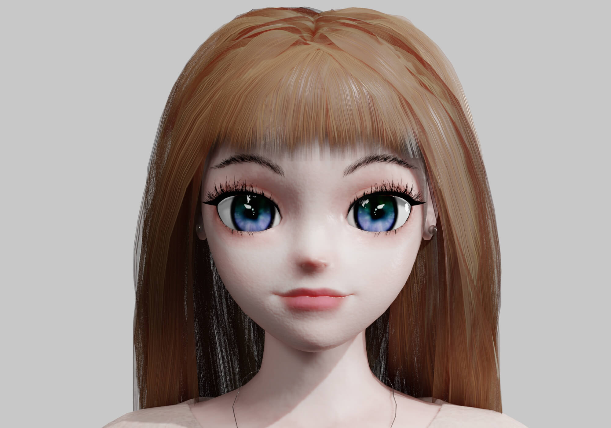 Stylized Anime Girl V33149 - 3D Model by nickianimations