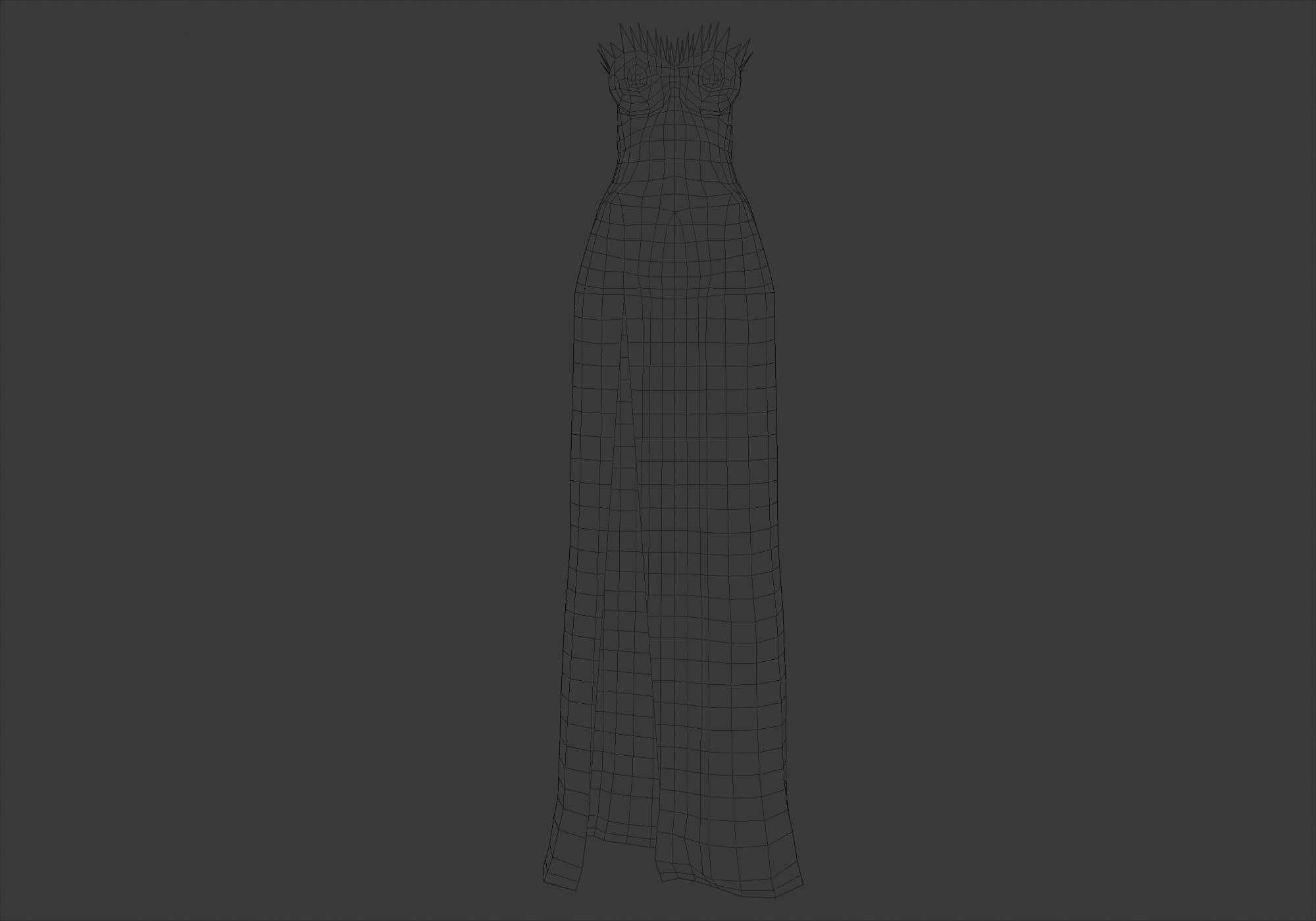 Stylized Black Dress v1510 - 3D Model by nickianimations