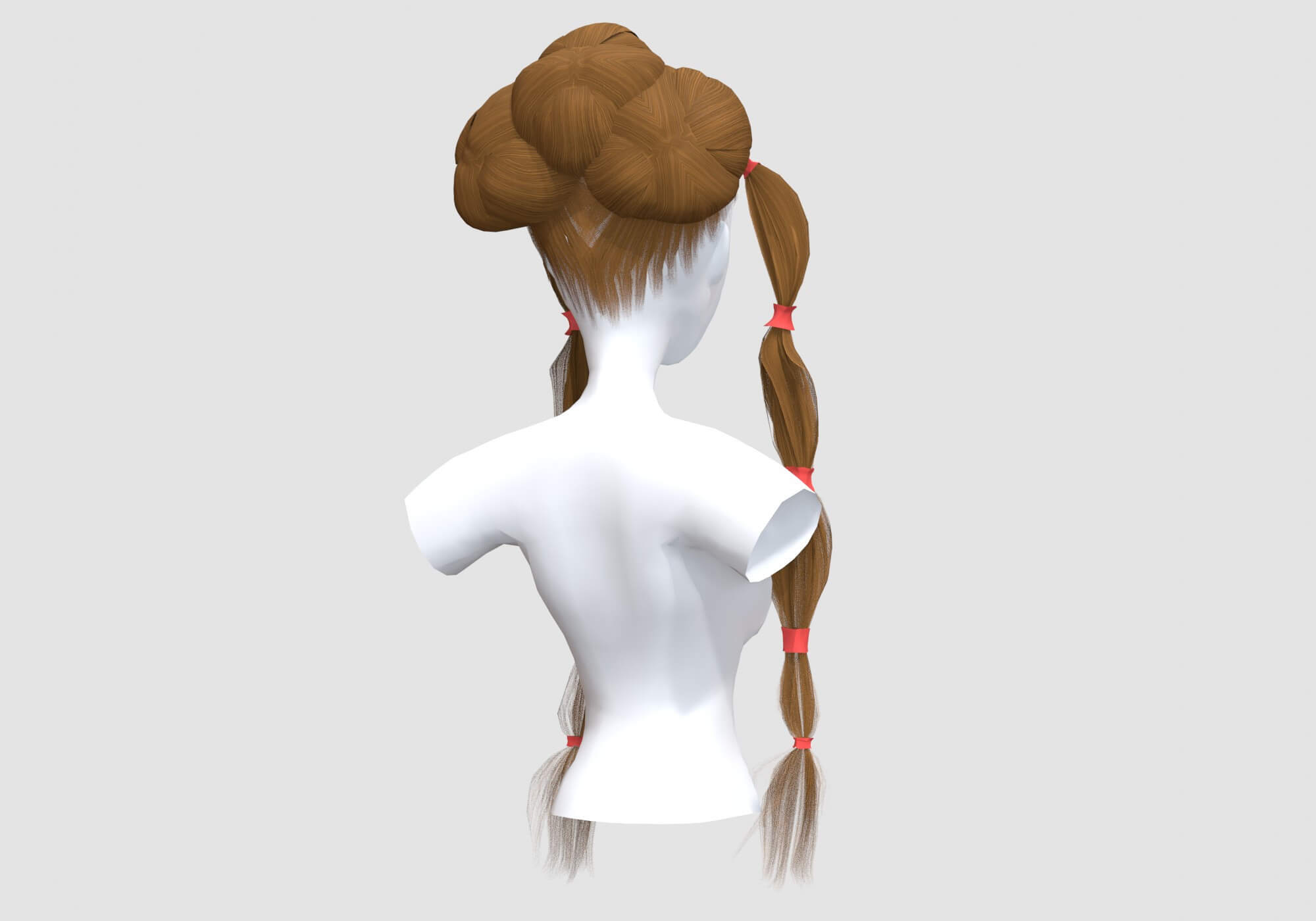 Stylized Bun Hairstyle - 3D Model by nickianimations