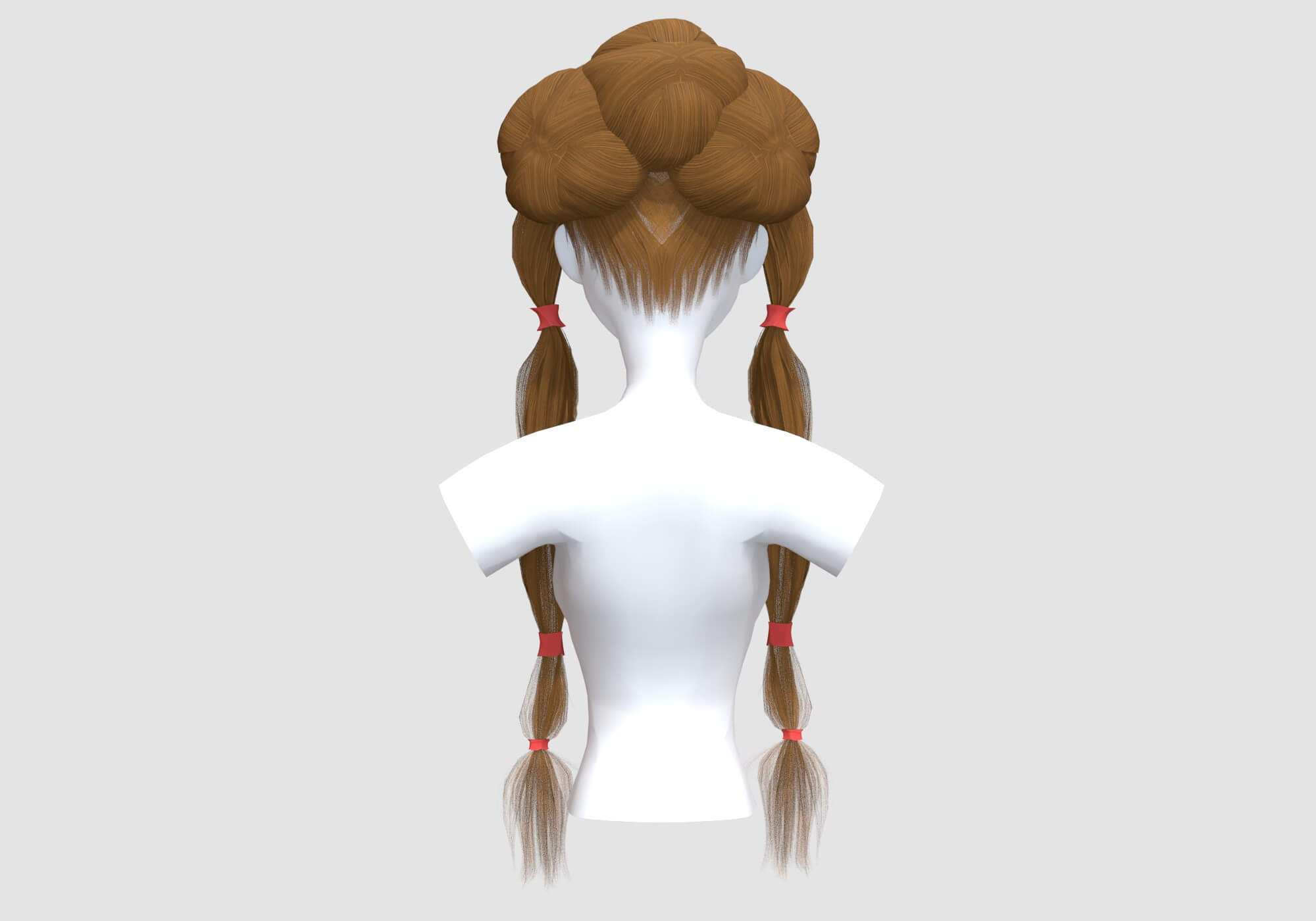 Stylized Bun Hairstyle - 3D Model by nickianimations