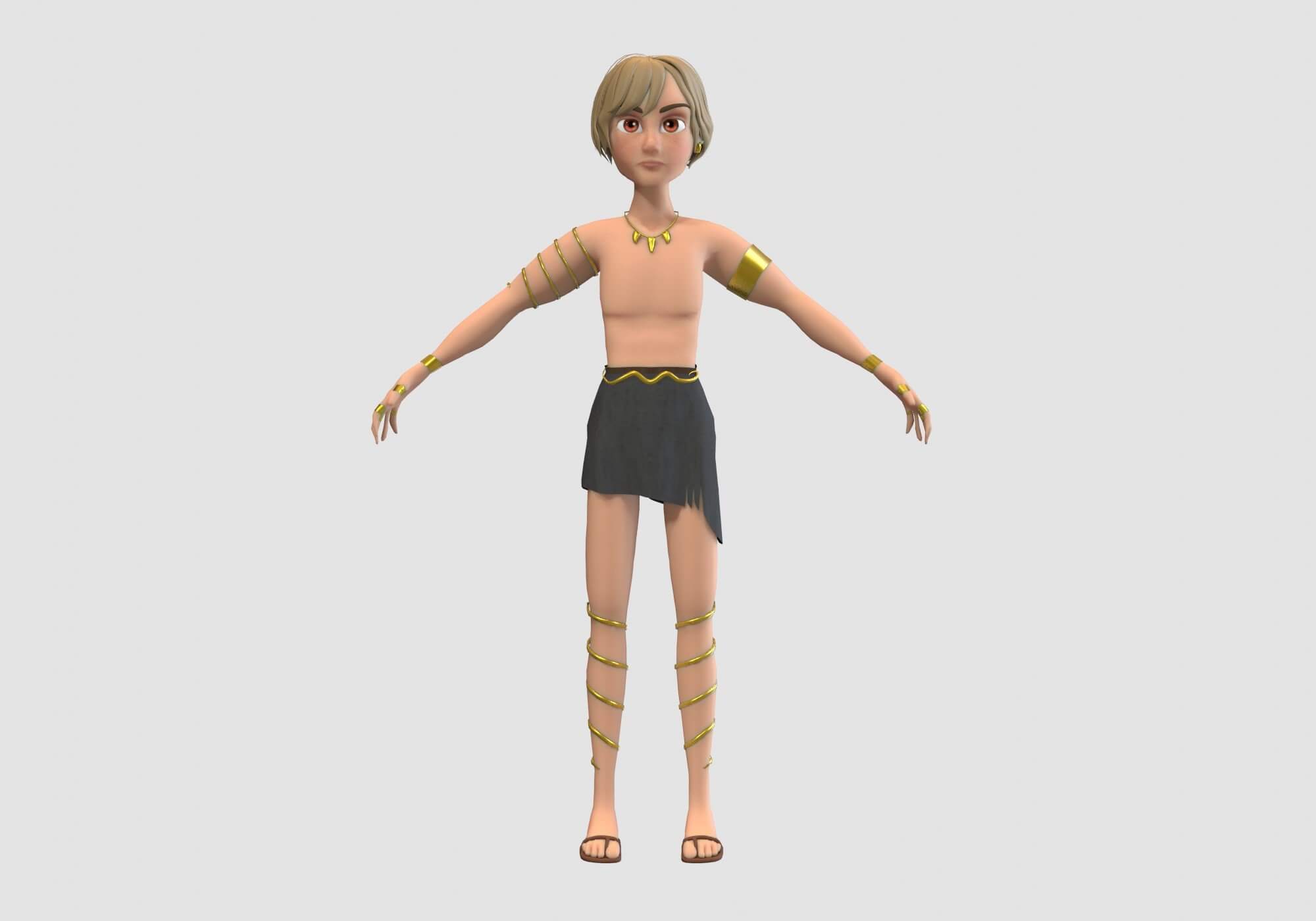 Stylized Cartoon Boy - 3D Model by nickianimations