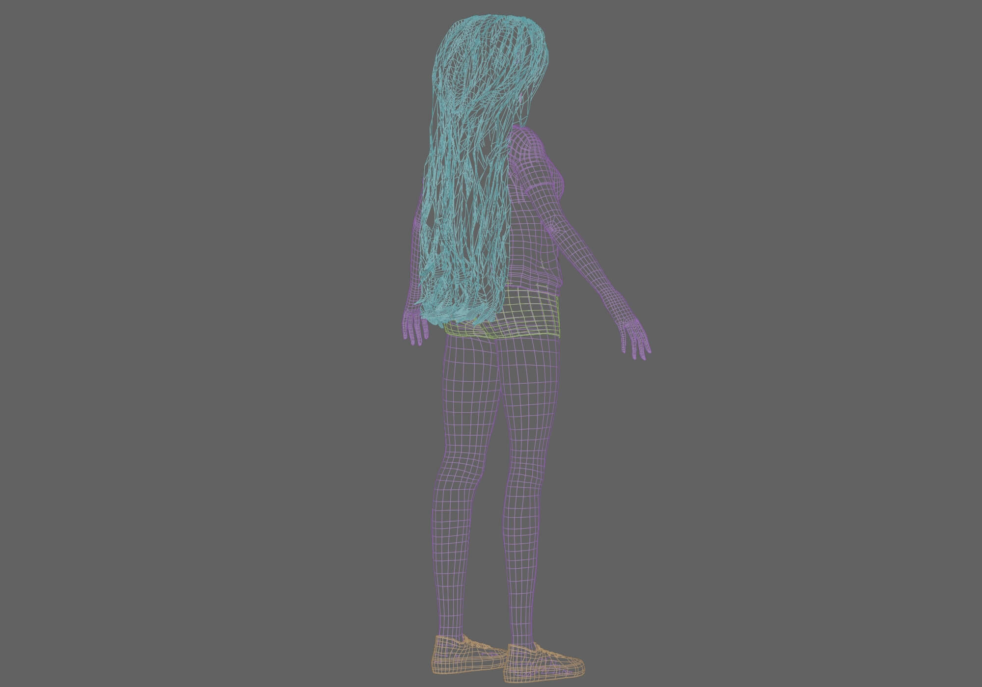 Stylized Cartoon Girl V37903 - 3D Model by nickianimations