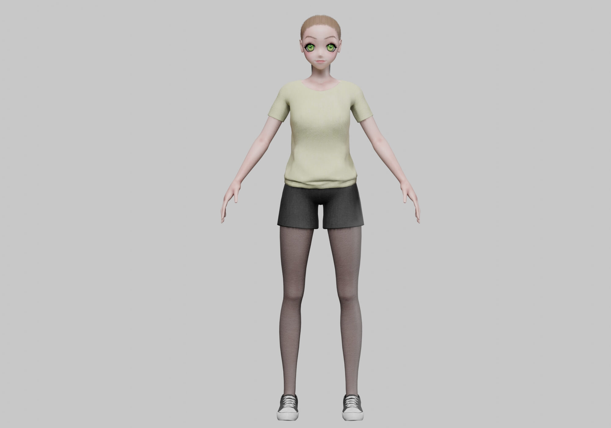 Stylized Cute Girl V23426 - 3D Model by nickianimations