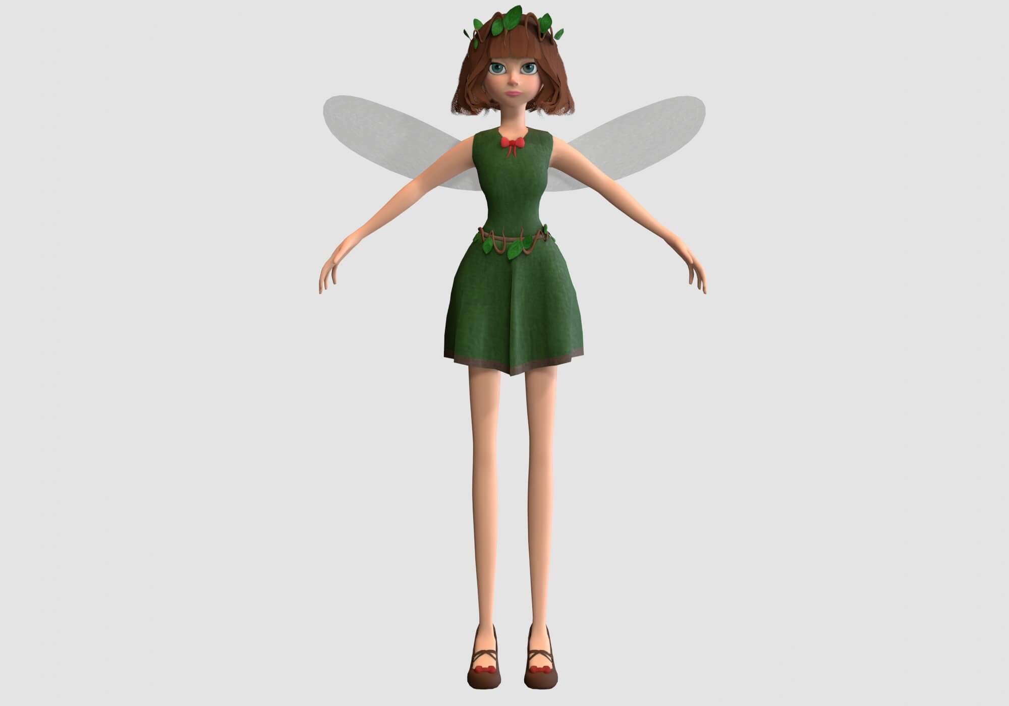 Stylized Fairy Girl - 3D Model by nickianimations