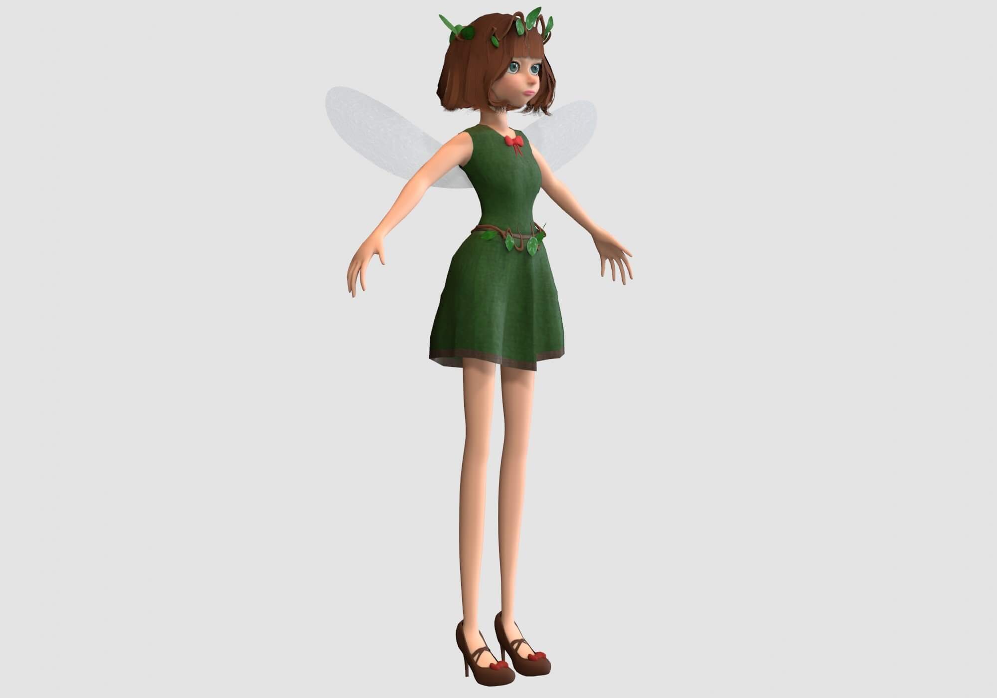 Stylized Fairy Girl - 3D Model by nickianimations