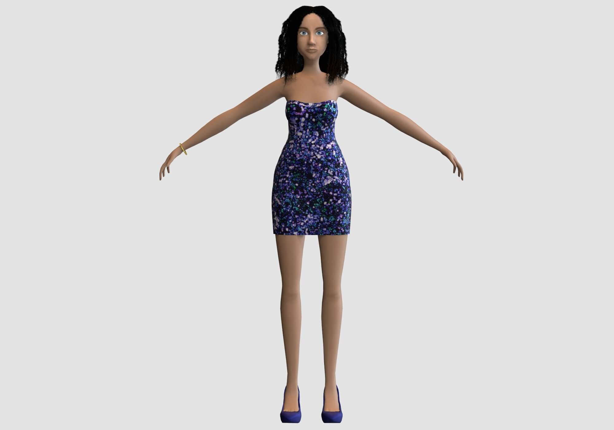 Stylized Party Woman - 3D Model by nickianimations