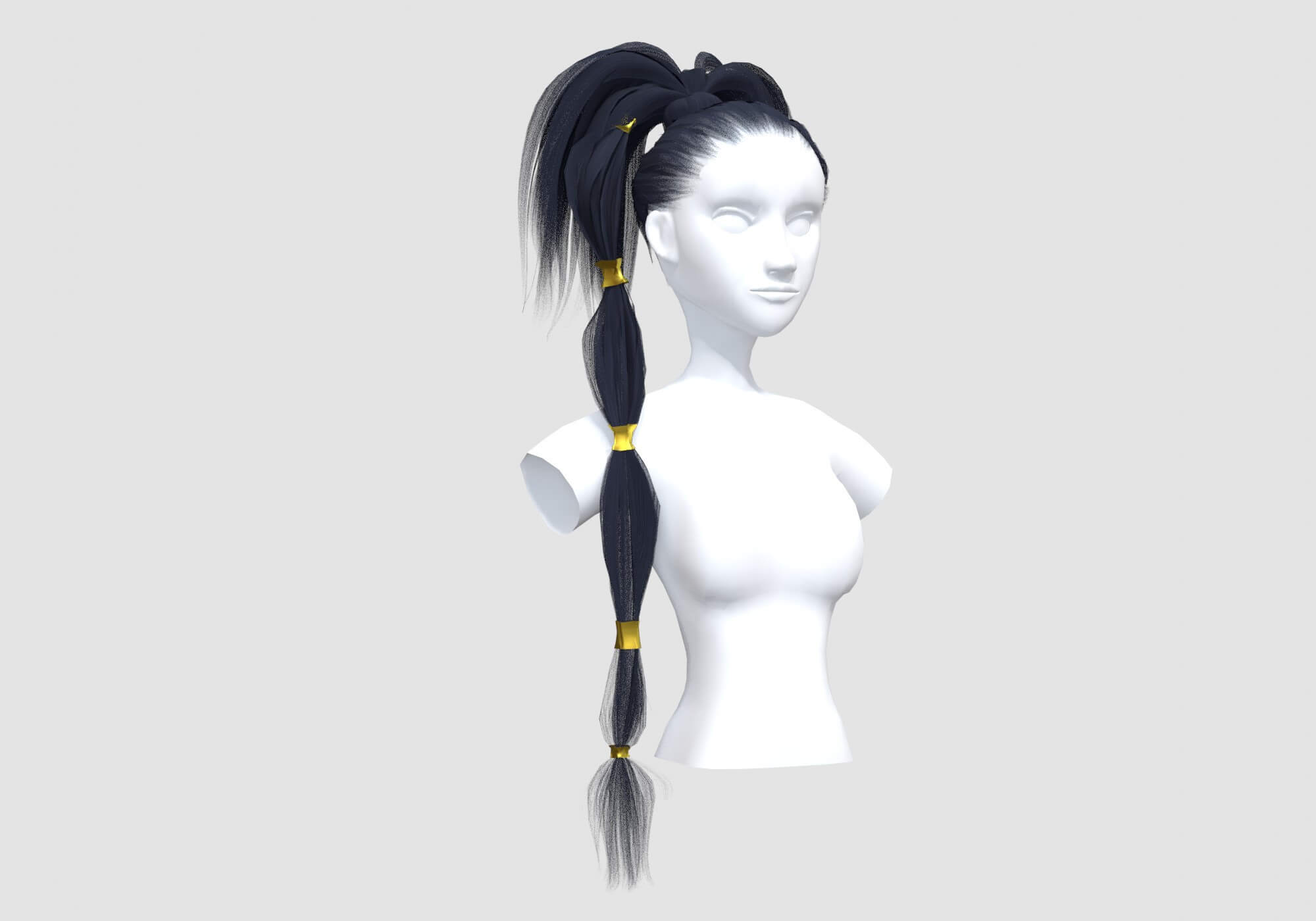 Stylized Pigtail Hairstyle - 3D Model by nickianimations