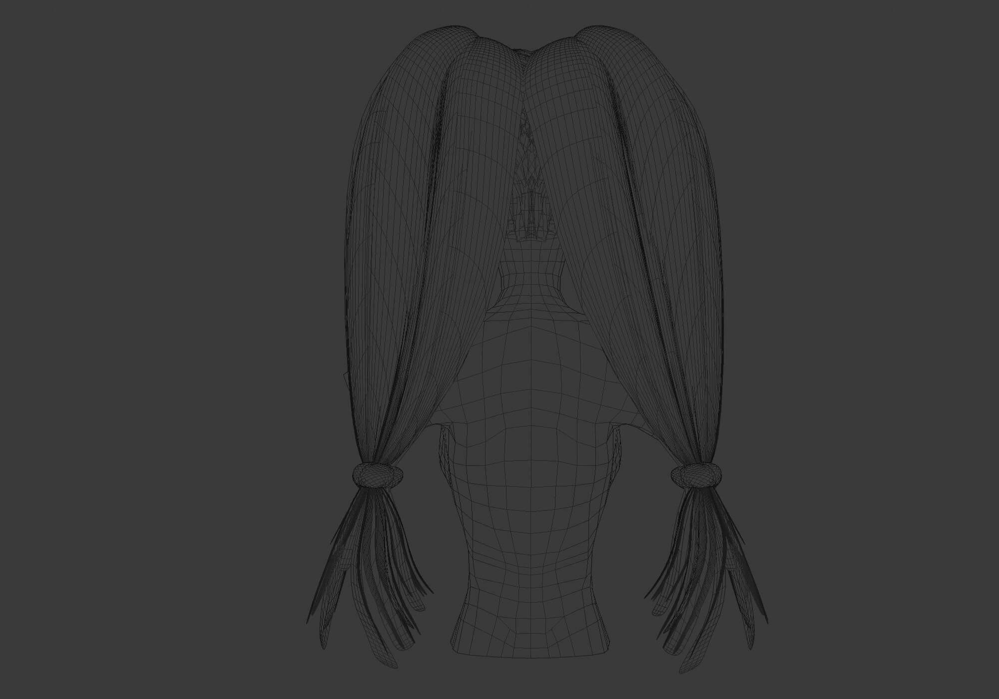 Stylized Pigtails Hairstyle - 3D Model by nickianimations