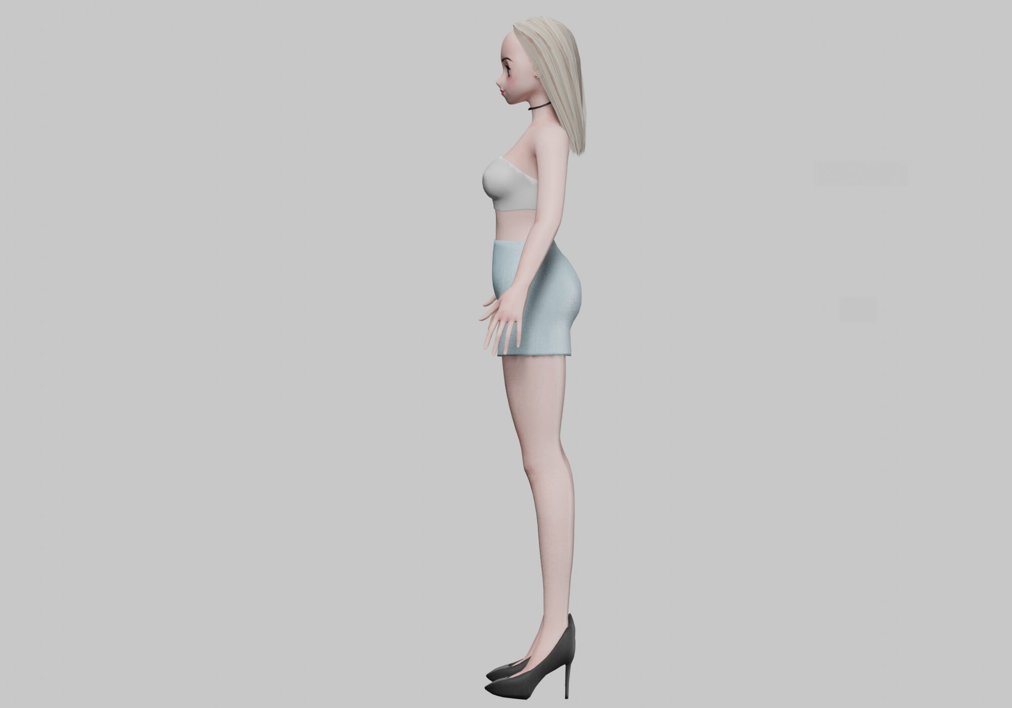 Sweet Anime Girl V24687 - 3D Model by nickianimations