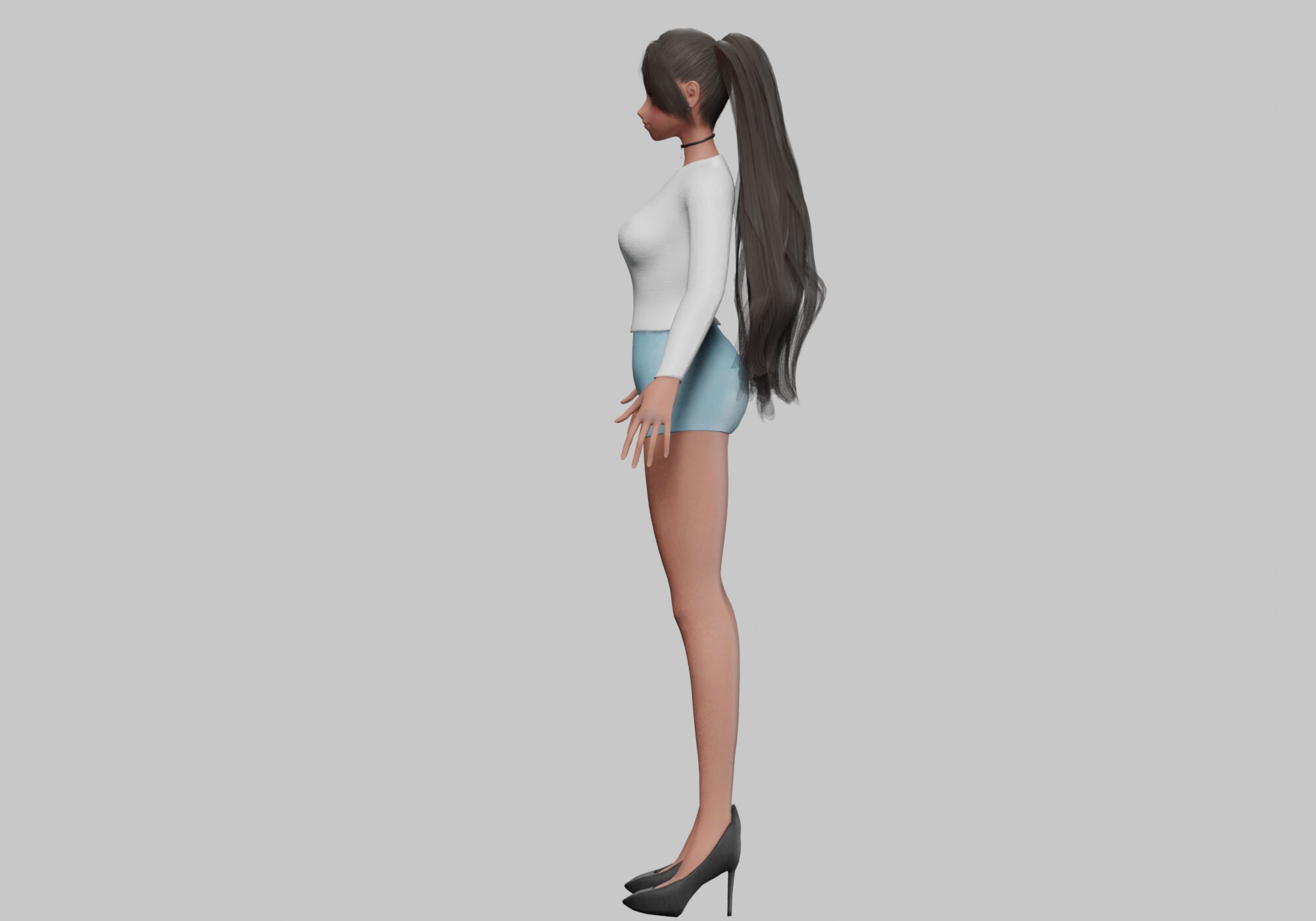 Sweet Anime Girl V28586 - 3D Model by nickianimations
