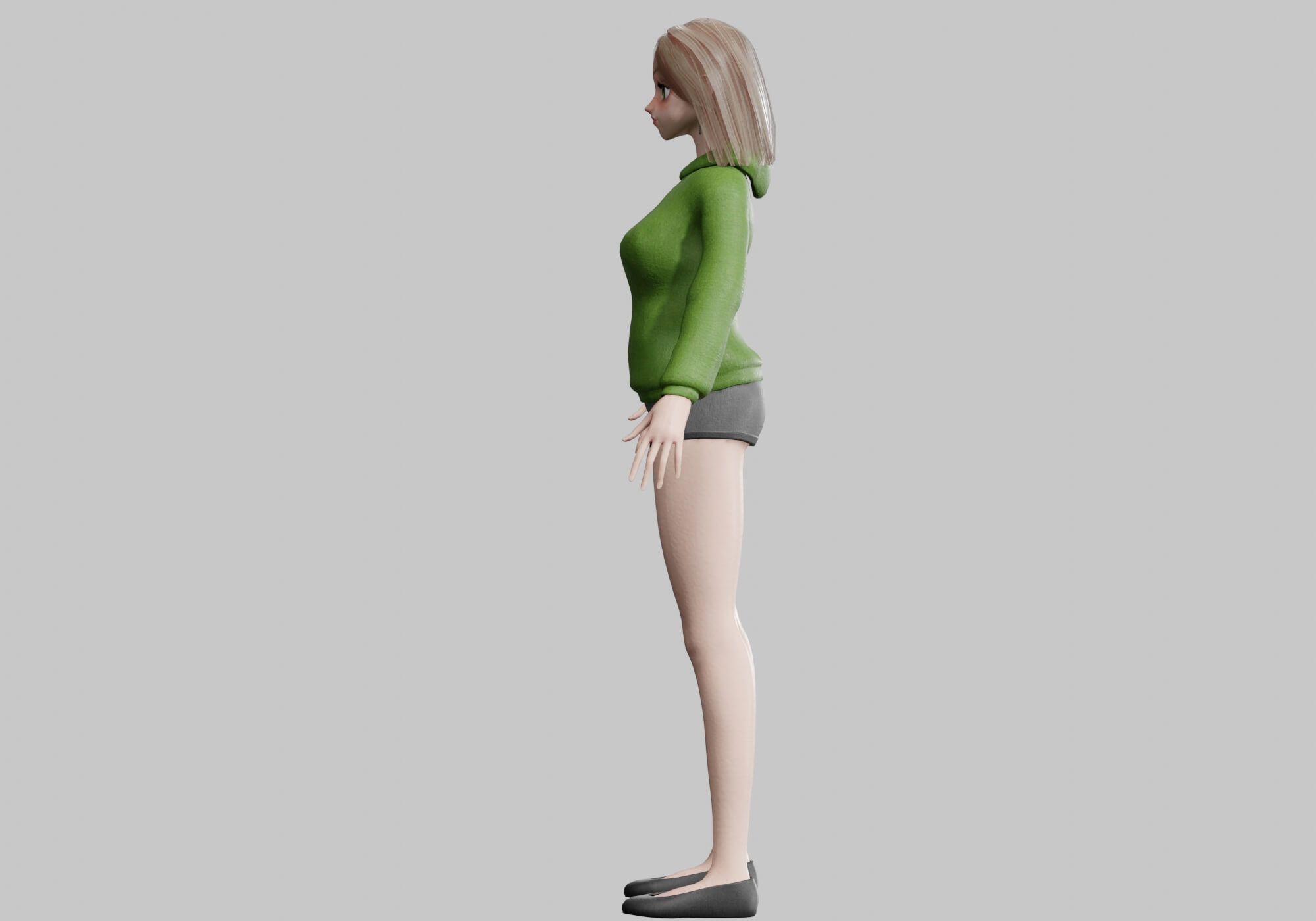 Sweet Anime Girl V31063 - 3D Model by nickianimations