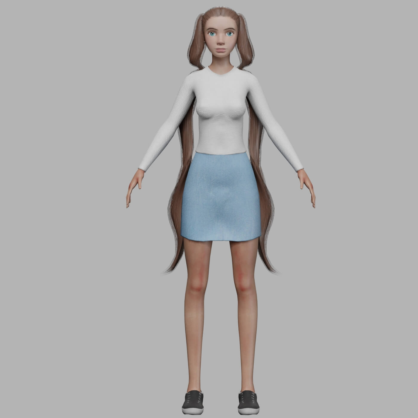 Sweet Basic Woman V24093 - 3D Model by nickianimations