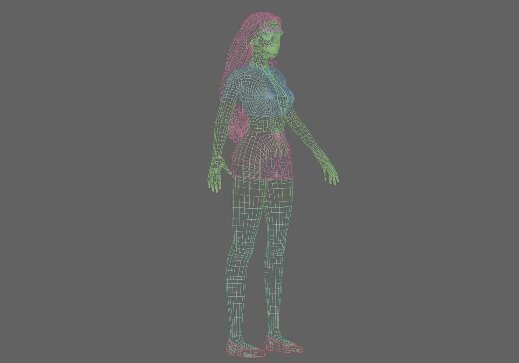 Sweet Basic Woman V40004 - 3D Model by nickianimations