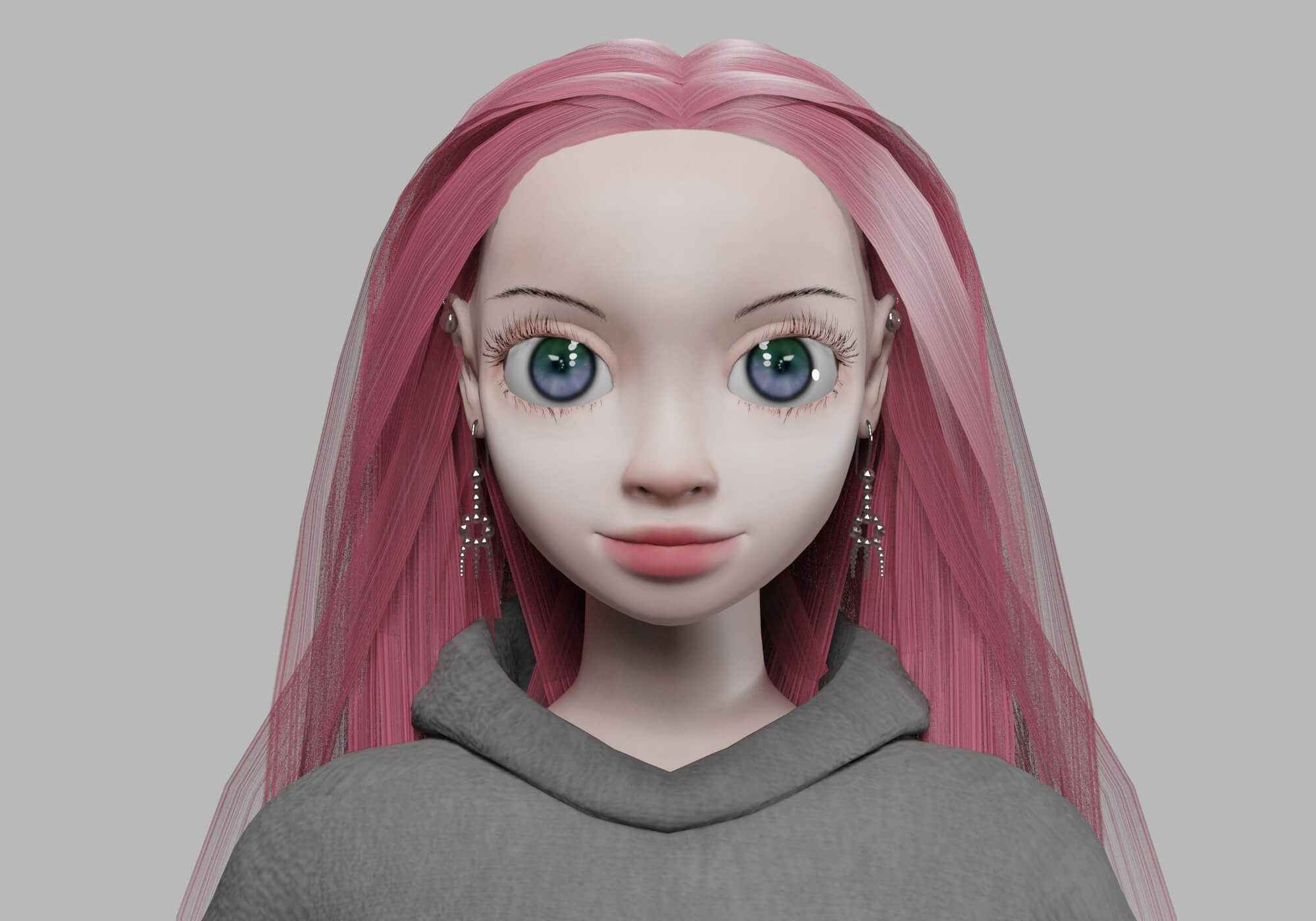 Sweet Cartoon Girl V35608 - 3D Model by nickianimations