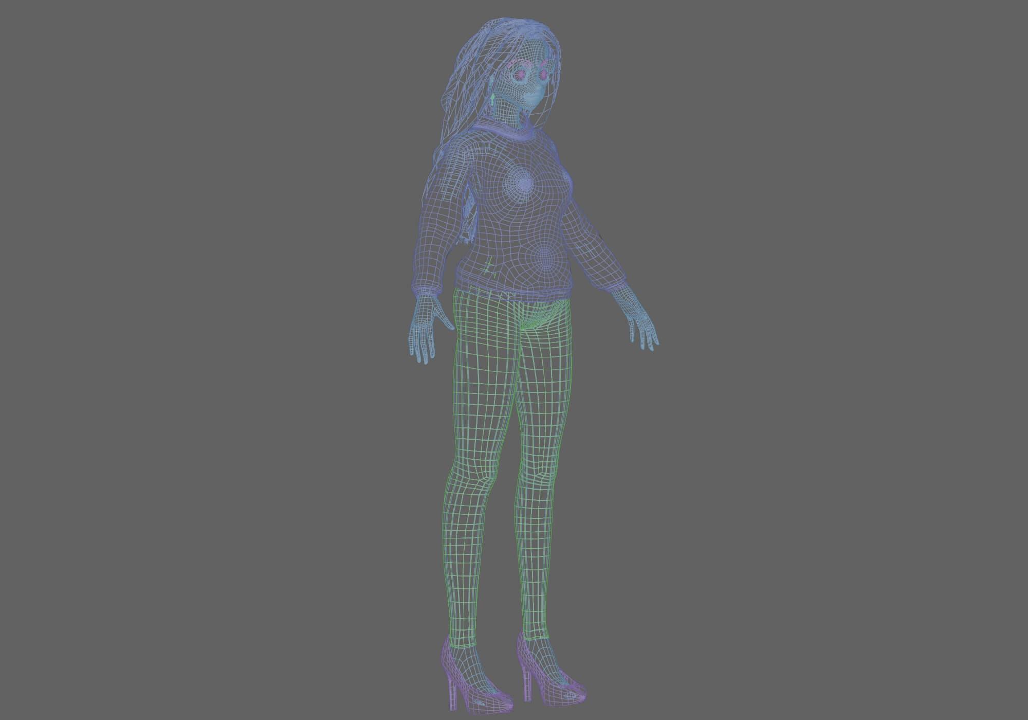 Sweet Cute Girl V35734 - 3D Model by nickianimations