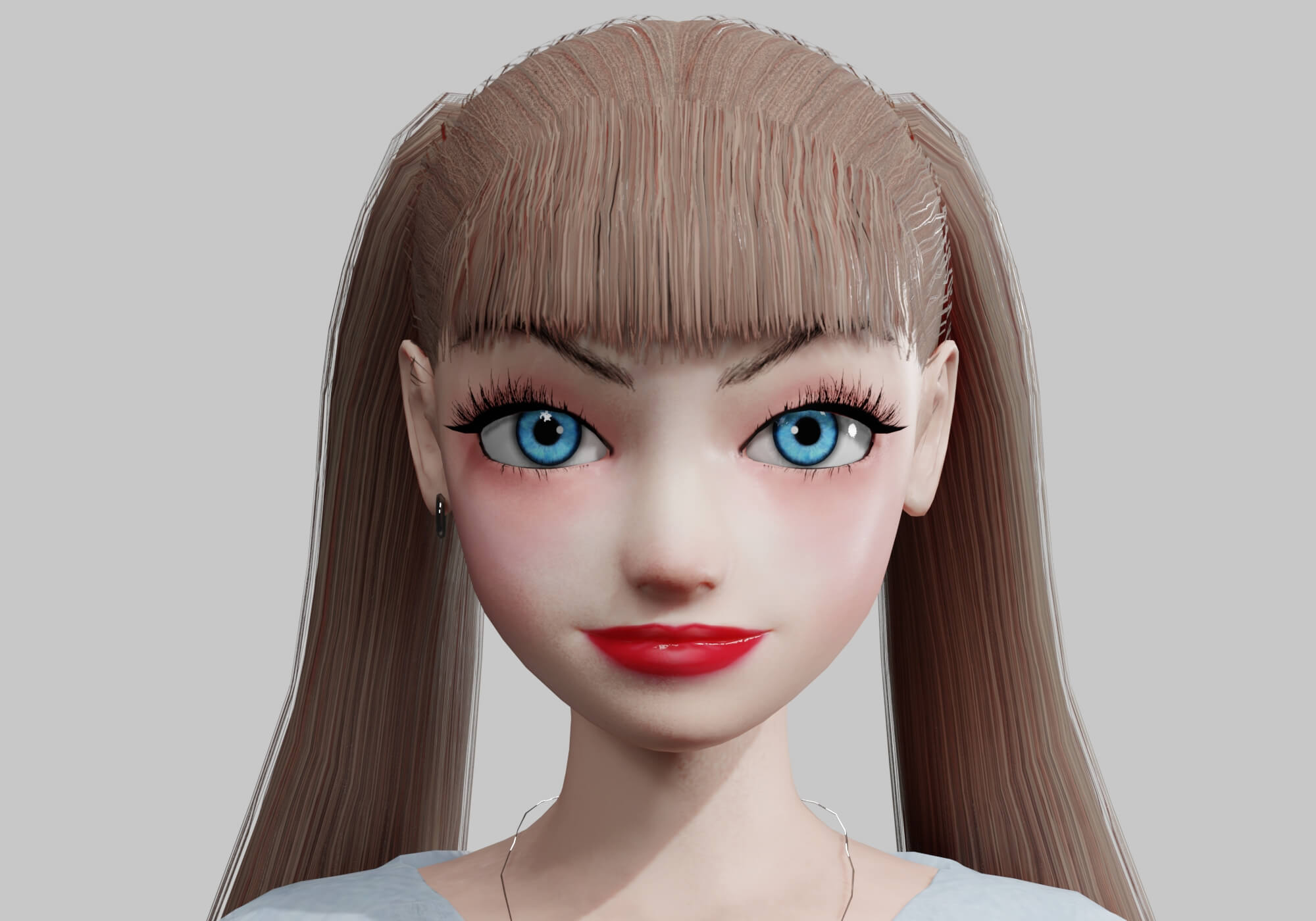 Sweet Cute Woman V21220 - 3D Model by nickianimations