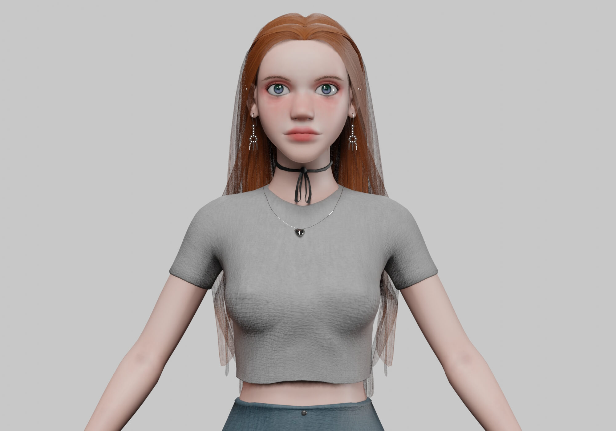 Sweet Teen Woman V35365 - 3D Model by nickianimations