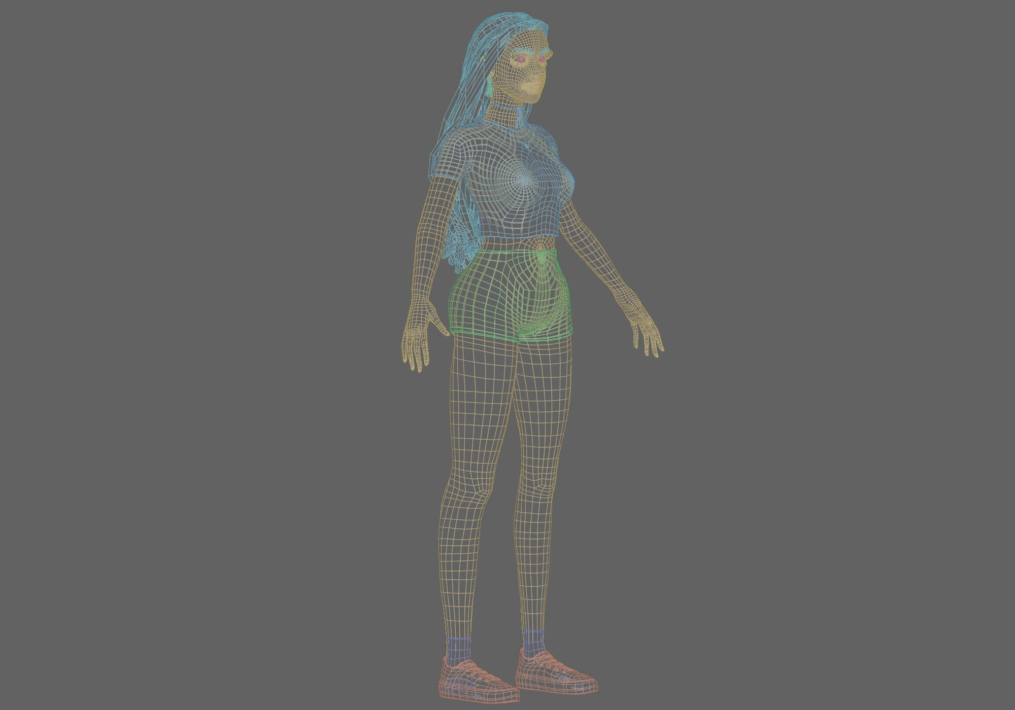 Sweet Teen Woman V35365 - 3D Model by nickianimations