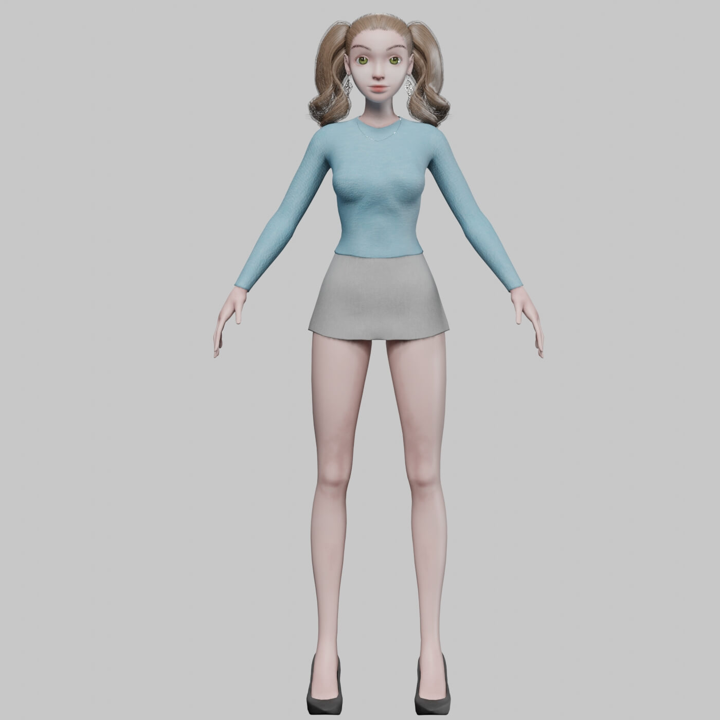Sweet Young Girl V31941 - 3D Model by nickianimations