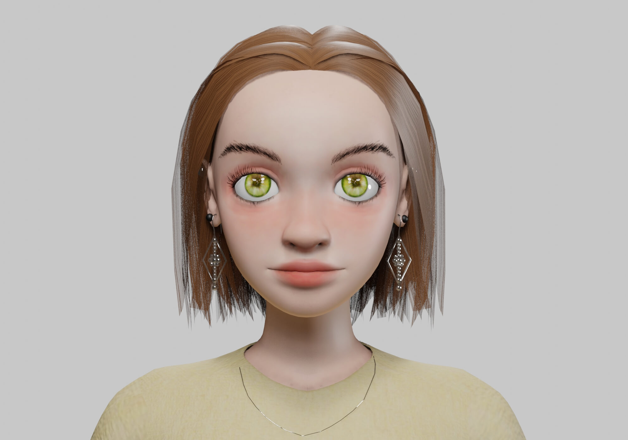 Teen Cartoon Girl V28283 - 3D Model by nickianimations