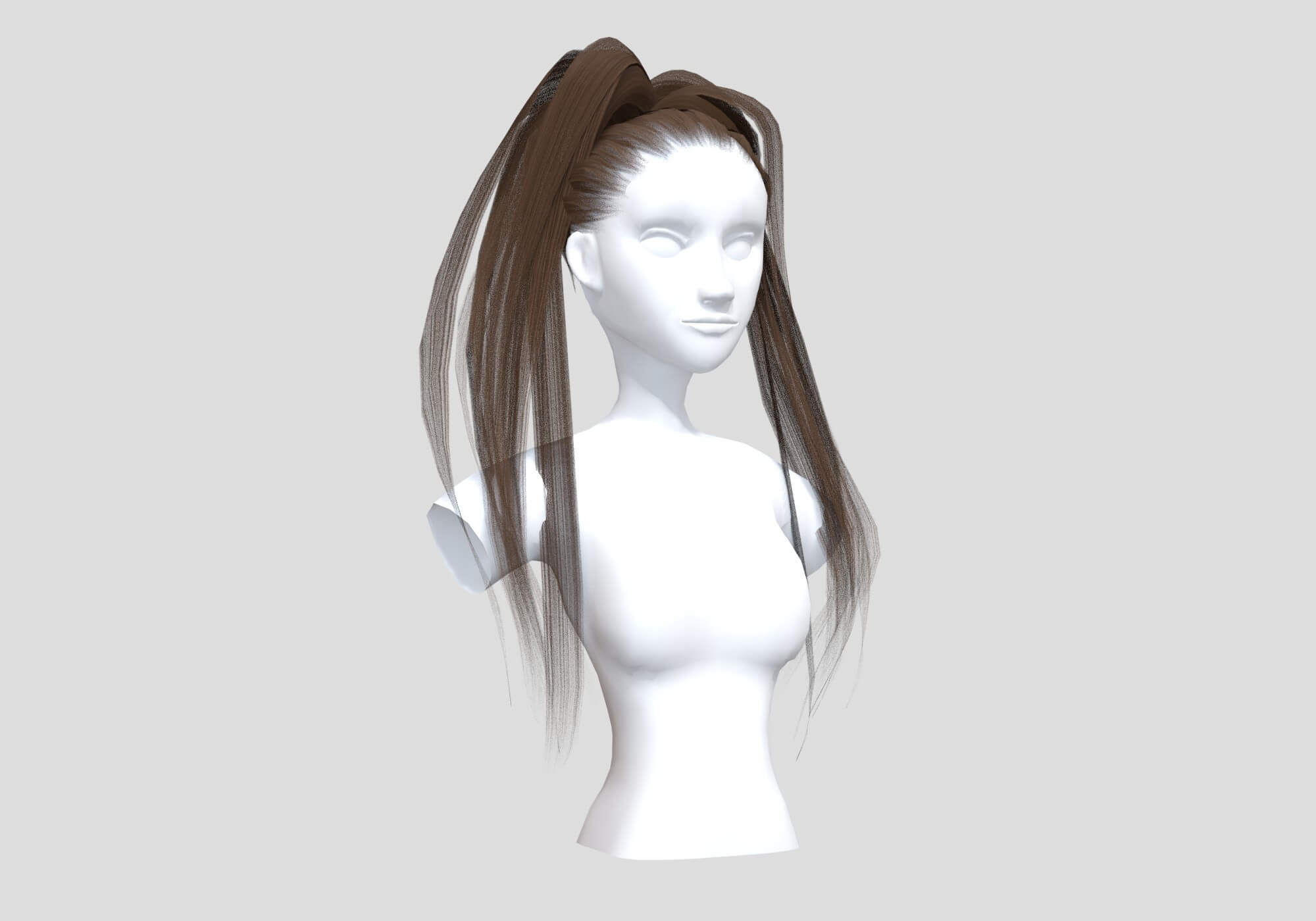 Thin Pigtail Hairstyle - 3D Model by nickianimations