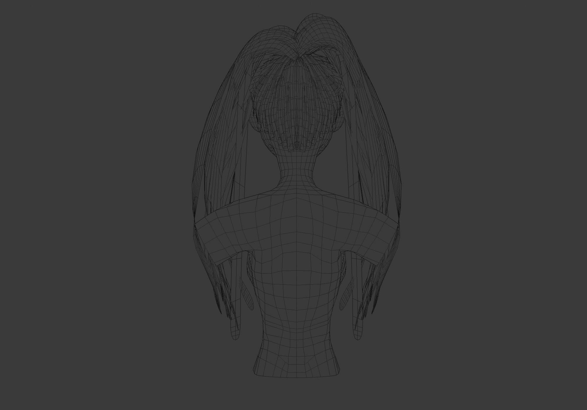 Thin Pigtail Hairstyle - 3D Model by nickianimations