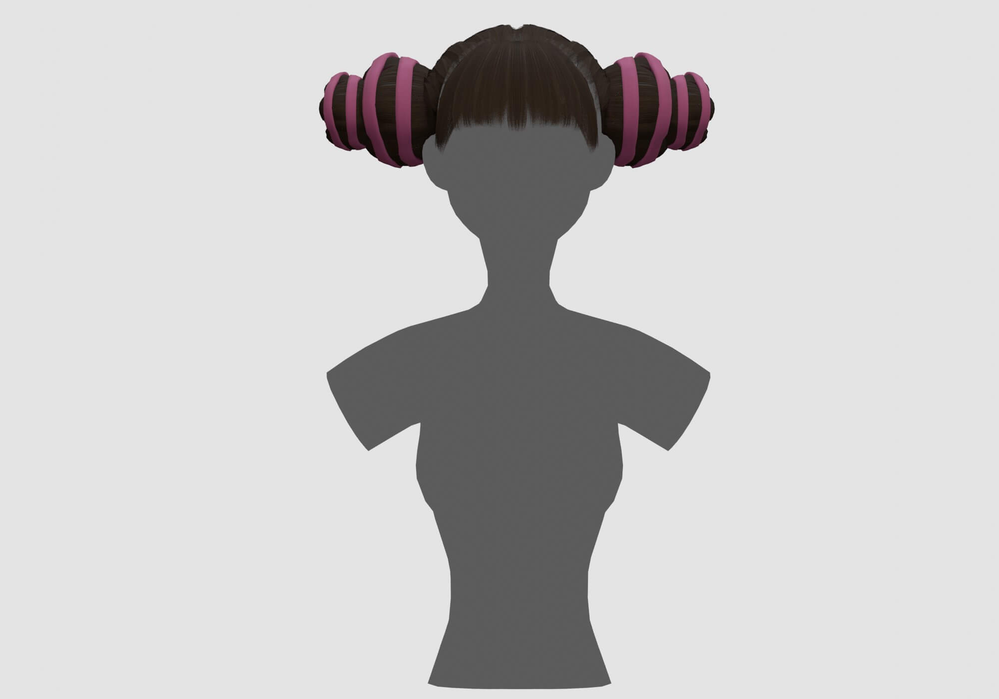 Two Bun Hairstyle - 3D Model by nickianimations