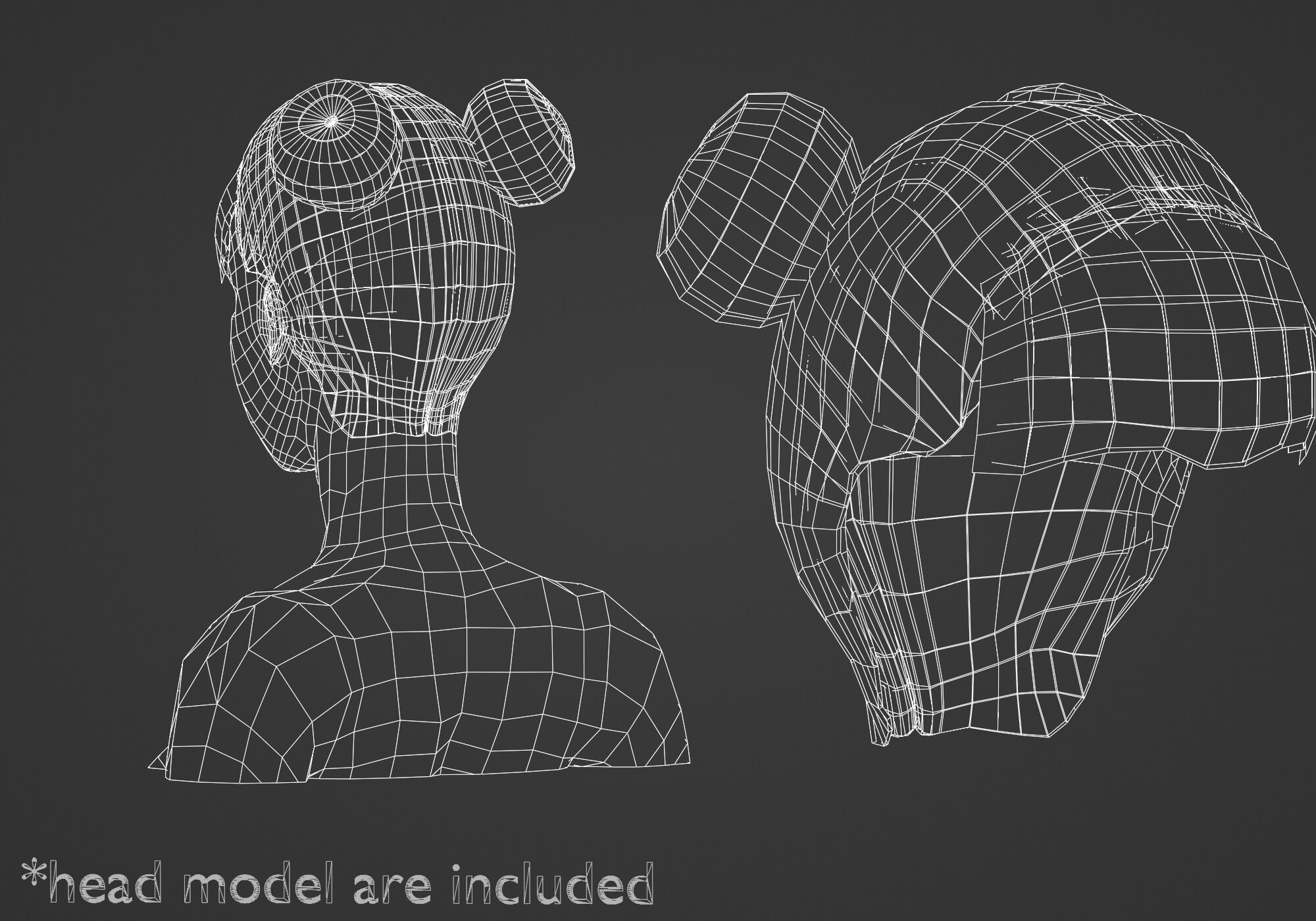 Two Bun Hairstyle V4702 - 3D Model by nickianimations