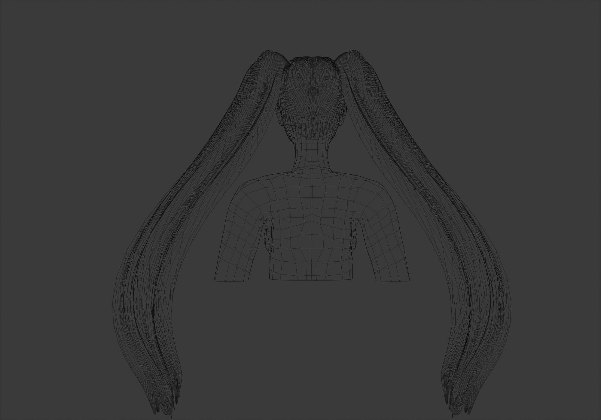 Two Pigtails Hairstyle V28738 - 3D Model by nickianimations