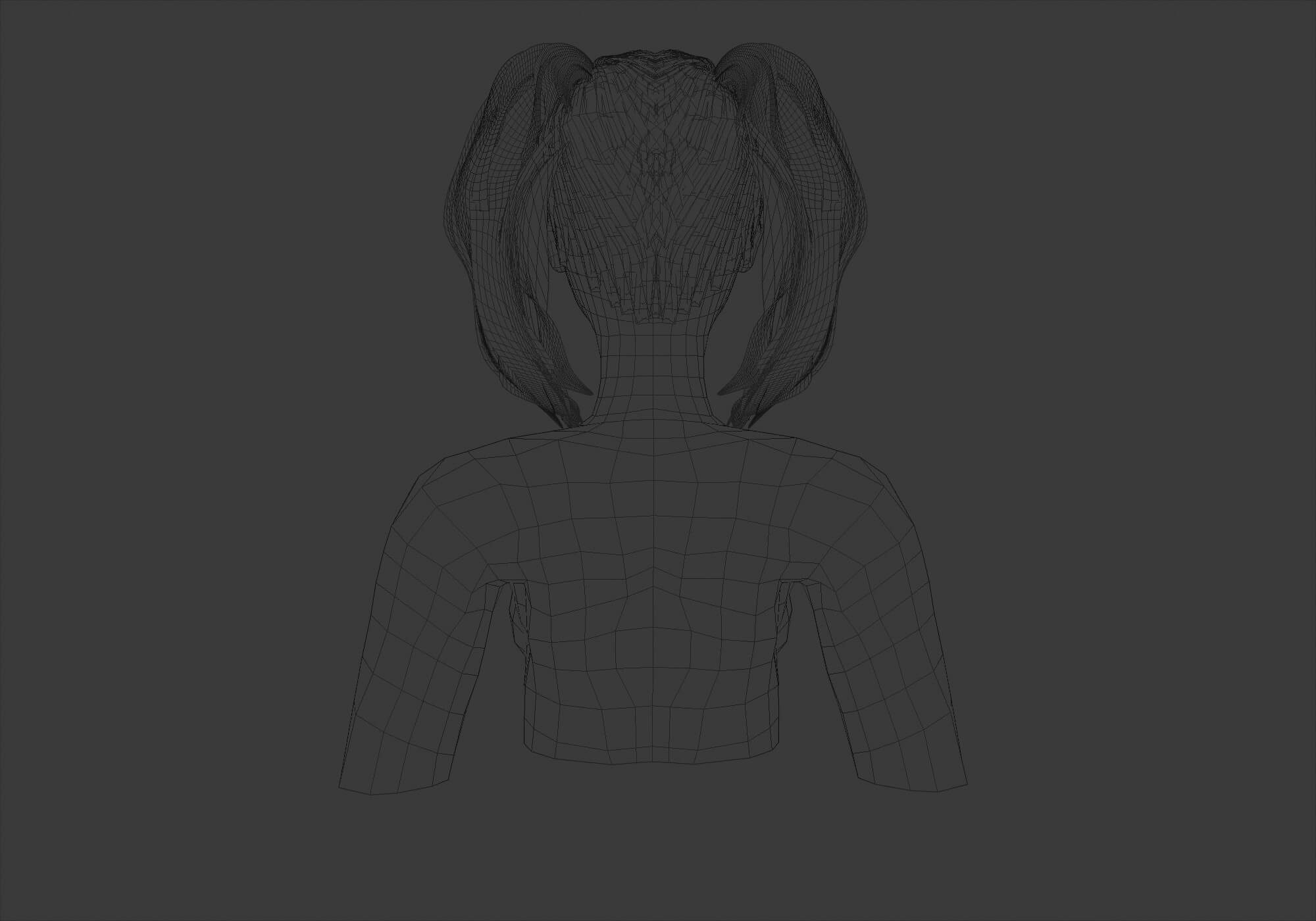 Two Ponytails Hairstyle V28496 - 3D Model by nickianimations