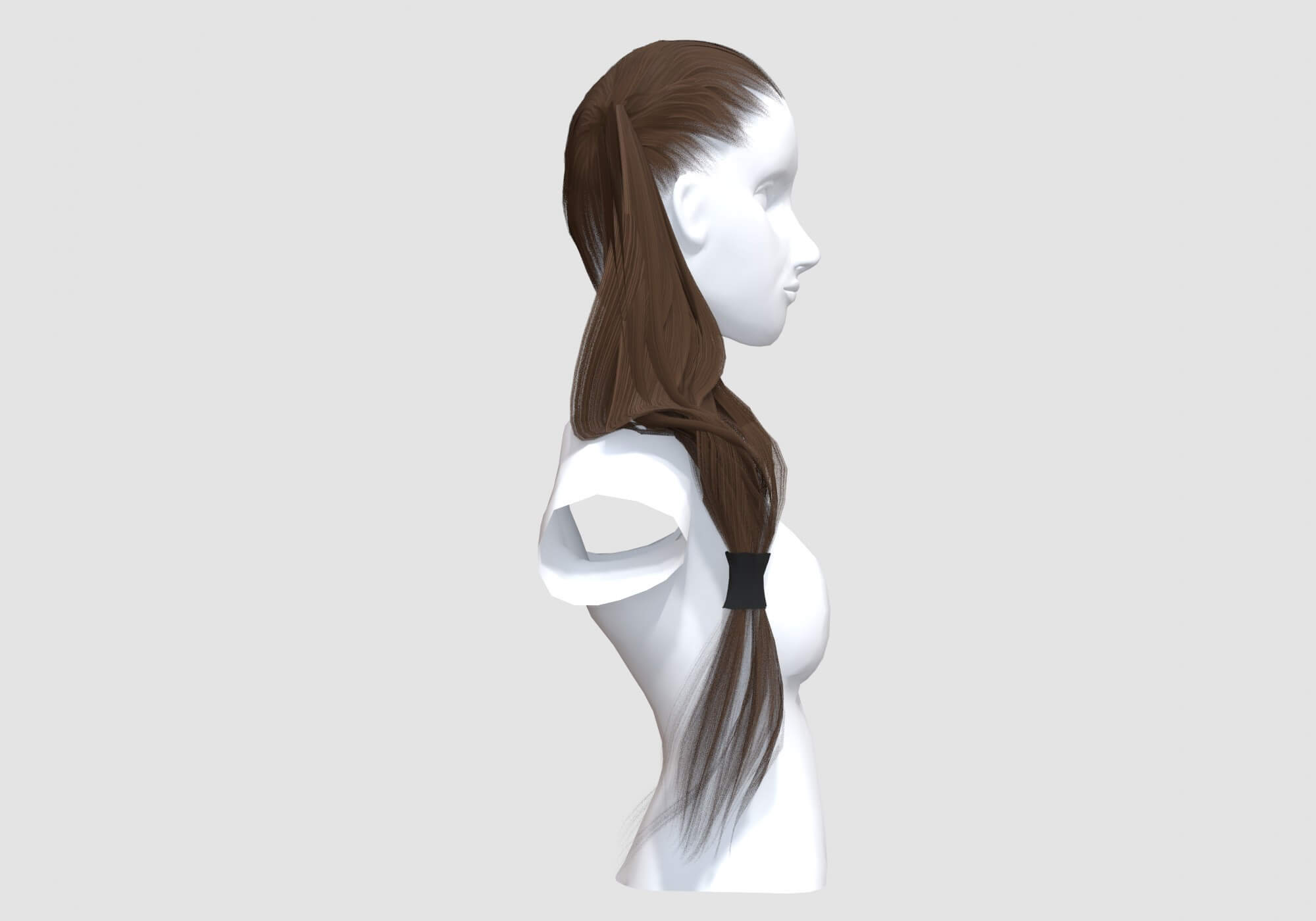 Two Ponytails Hairstyle - 3D Model by nickianimations