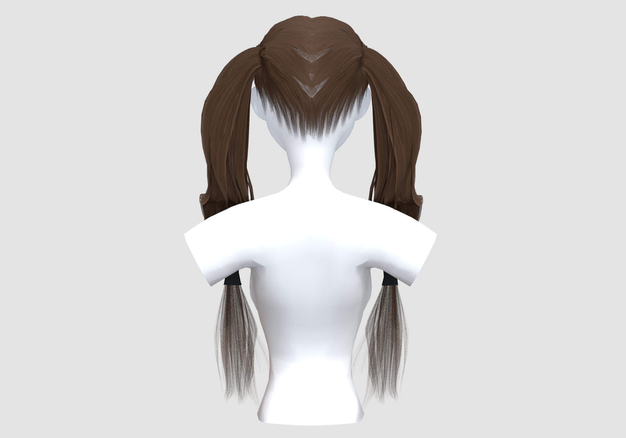 Two Ponytails Hairstyle - 3D Model by nickianimations
