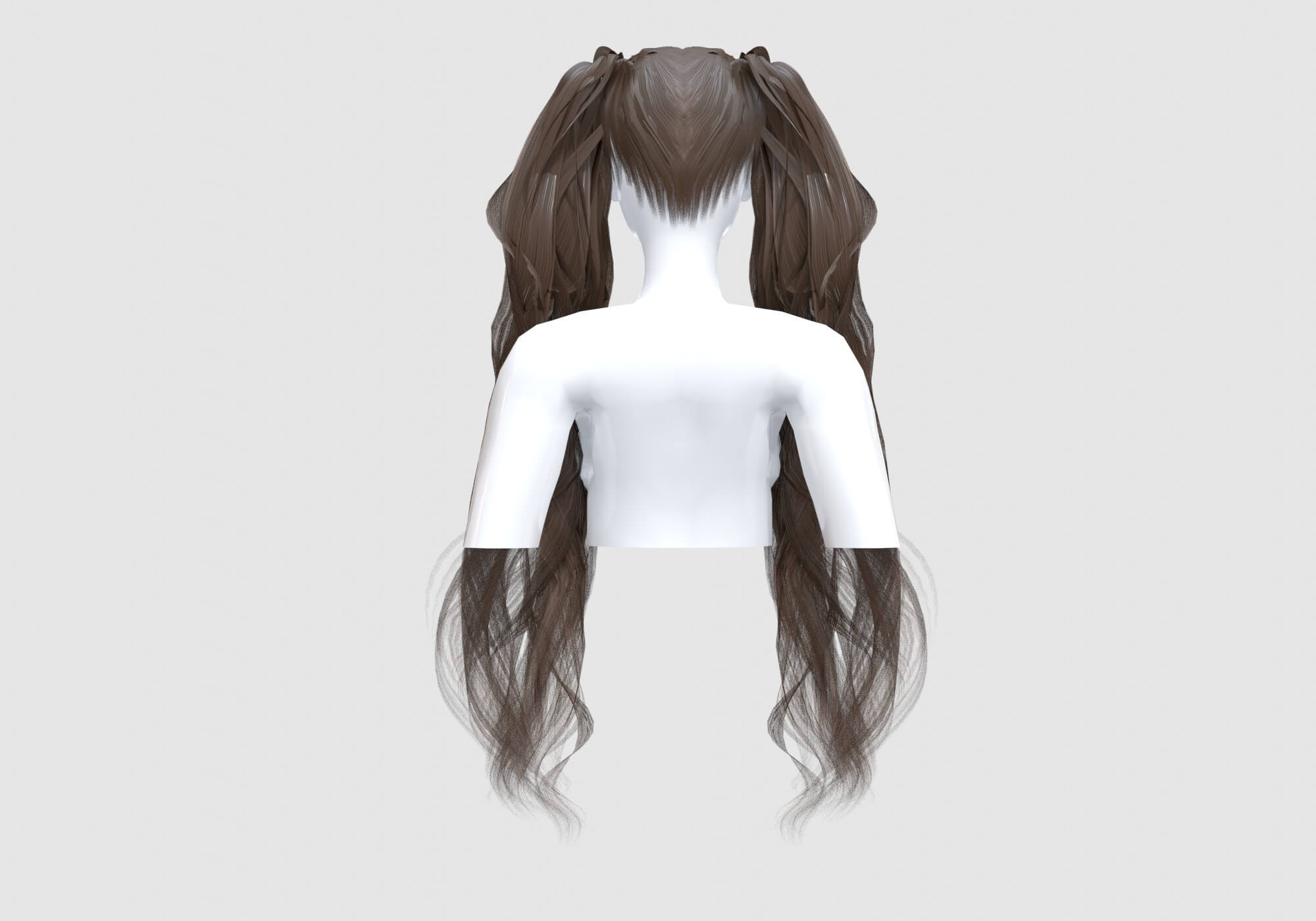 Two Ponytails Hairstyle V35970 - 3D Model by nickianimations