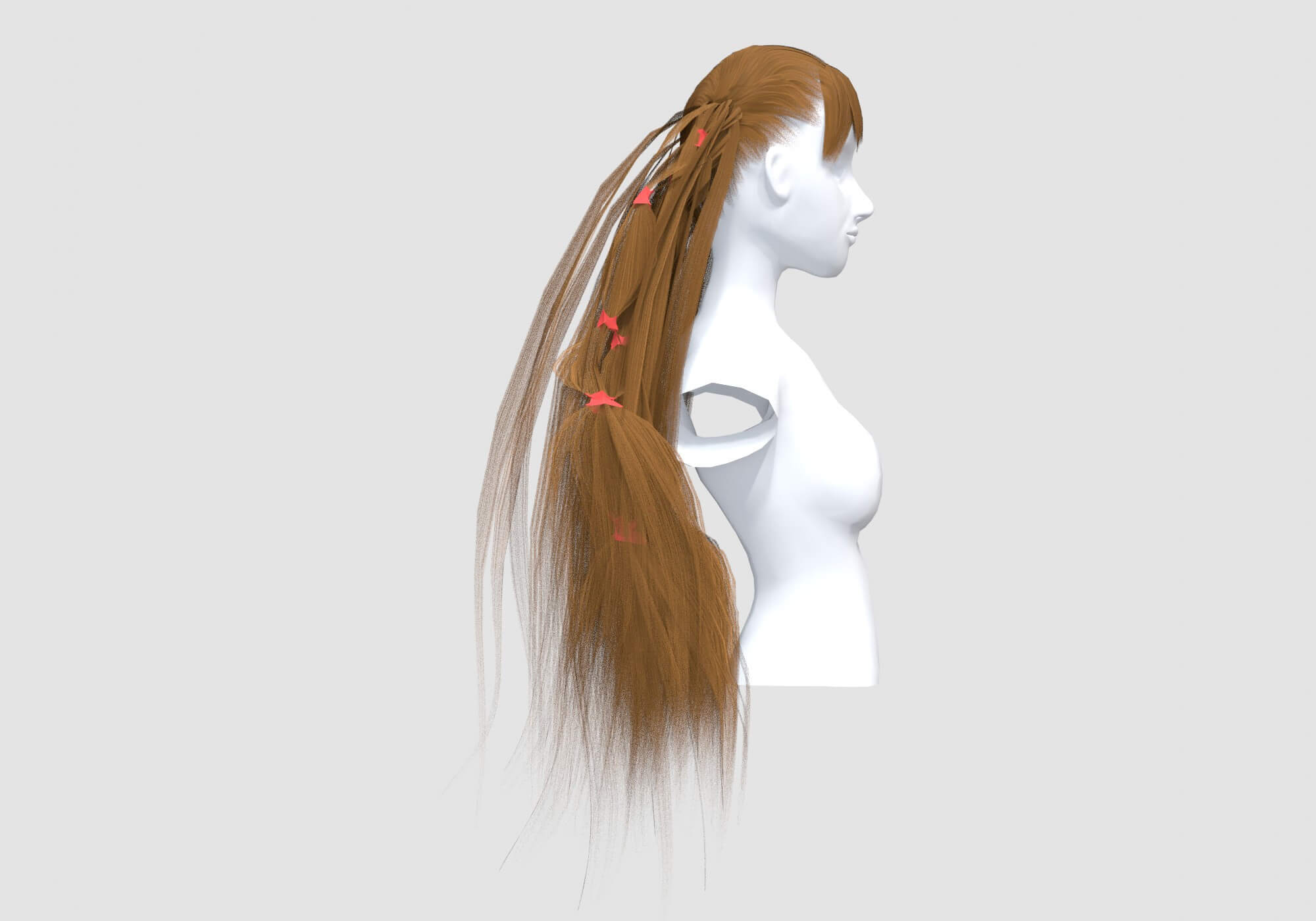 Two Ponytails Hairstyle - 3D Model by nickianimations